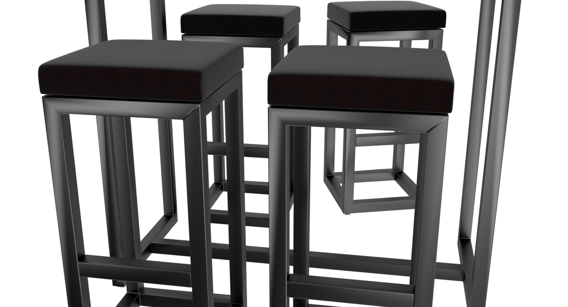 Modello 3D Sgabello da bar e tavolo - TurboSquid 1343330