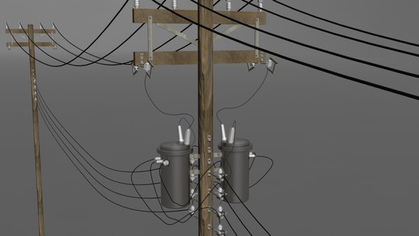 3d utility pole model