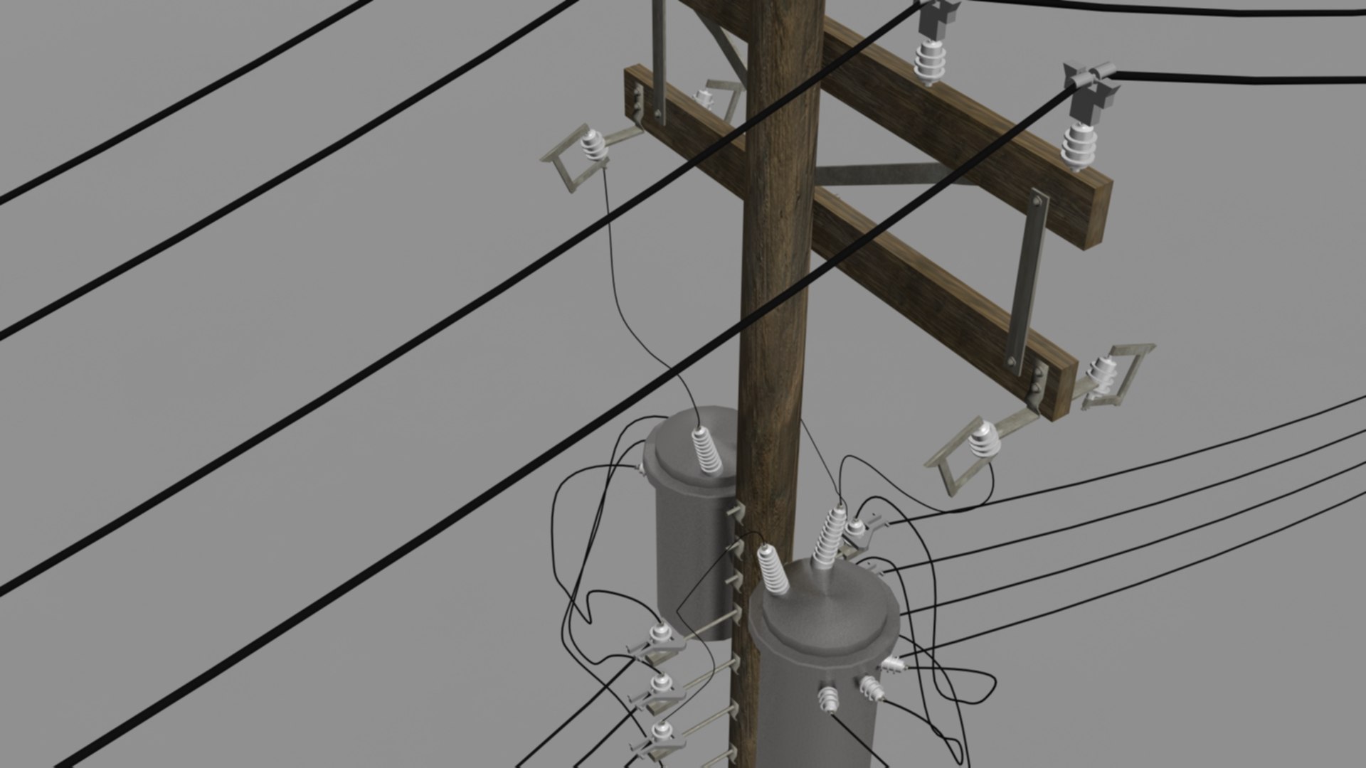 3d Utility Pole Model