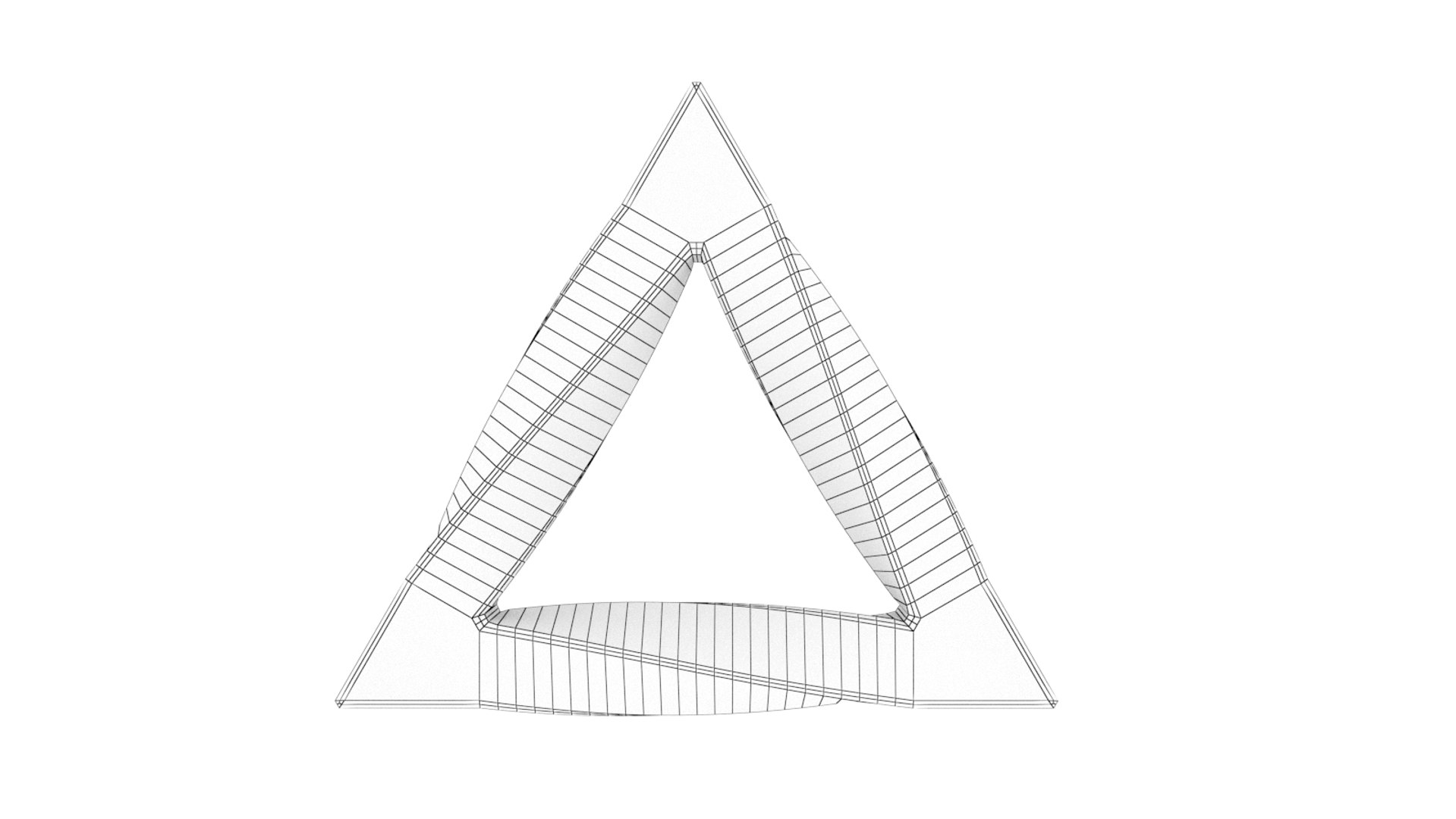 3D model twisted triangle - TurboSquid 1637844