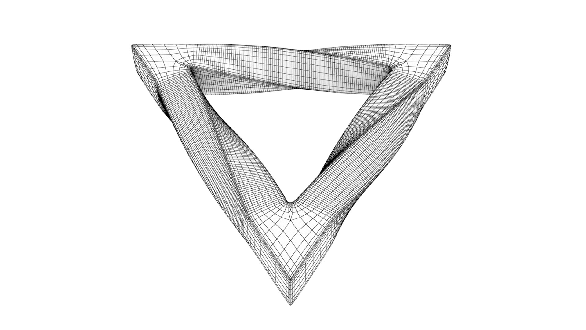 3D model twisted triangle - TurboSquid 1637844