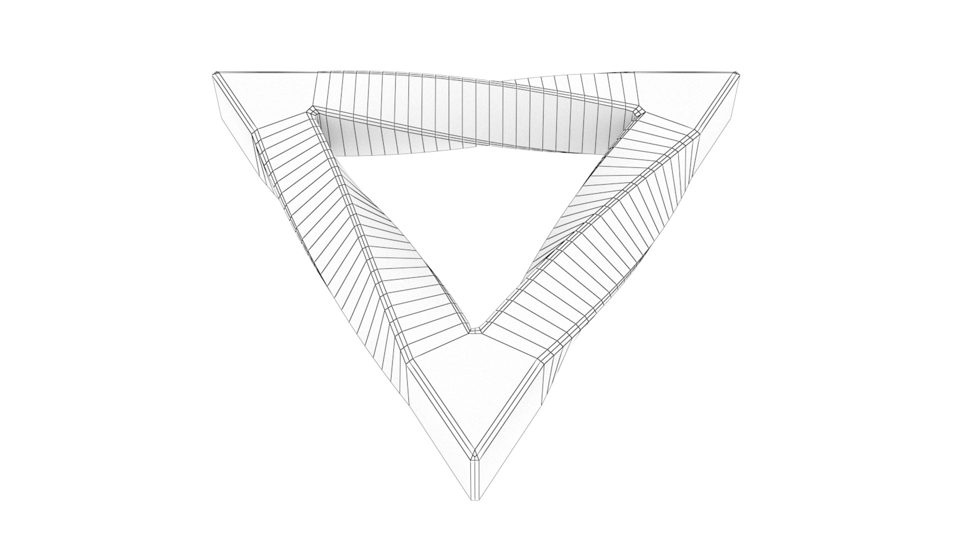 3D model twisted triangle - TurboSquid 1637844