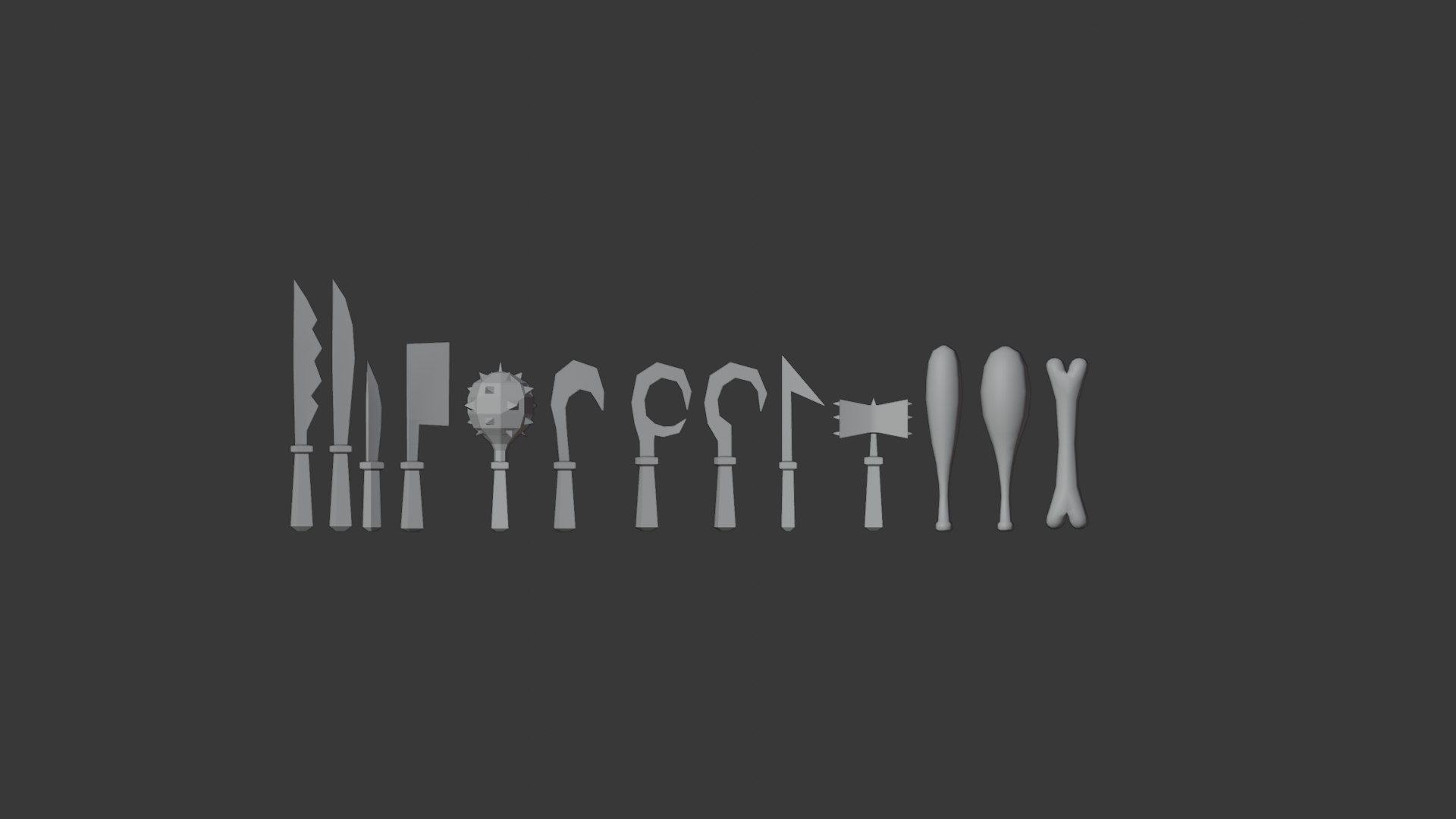 MELEE WEAPON SET Model - TurboSquid 2344560
