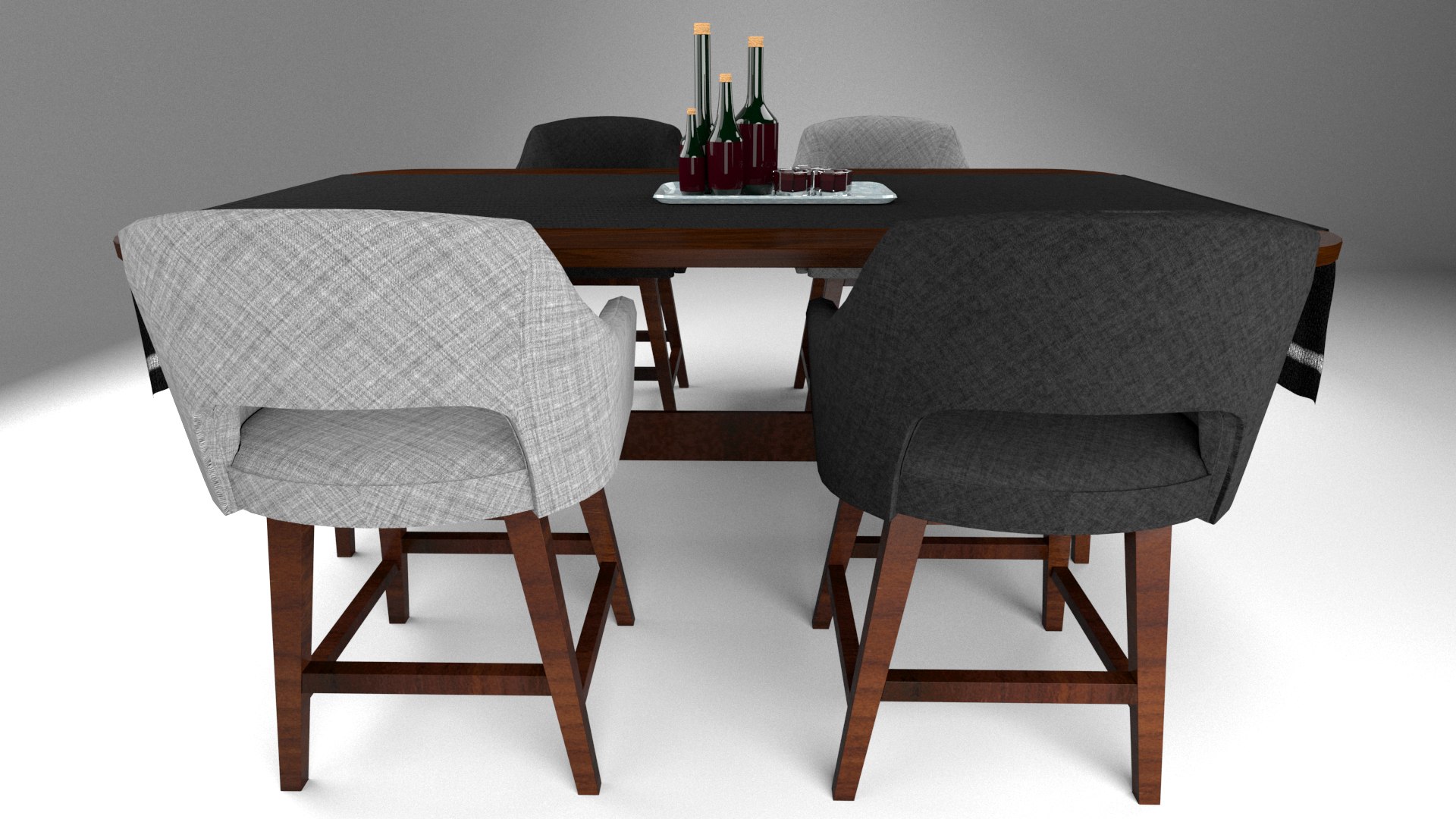 3D Office Table Chair Set - TurboSquid 1998122