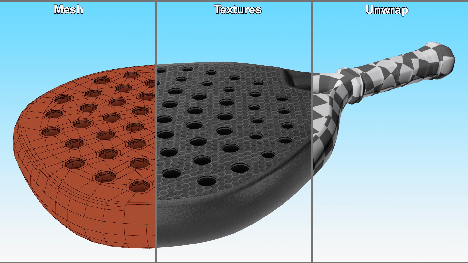 3D Model Padel Tennis Racket - TurboSquid 2234666