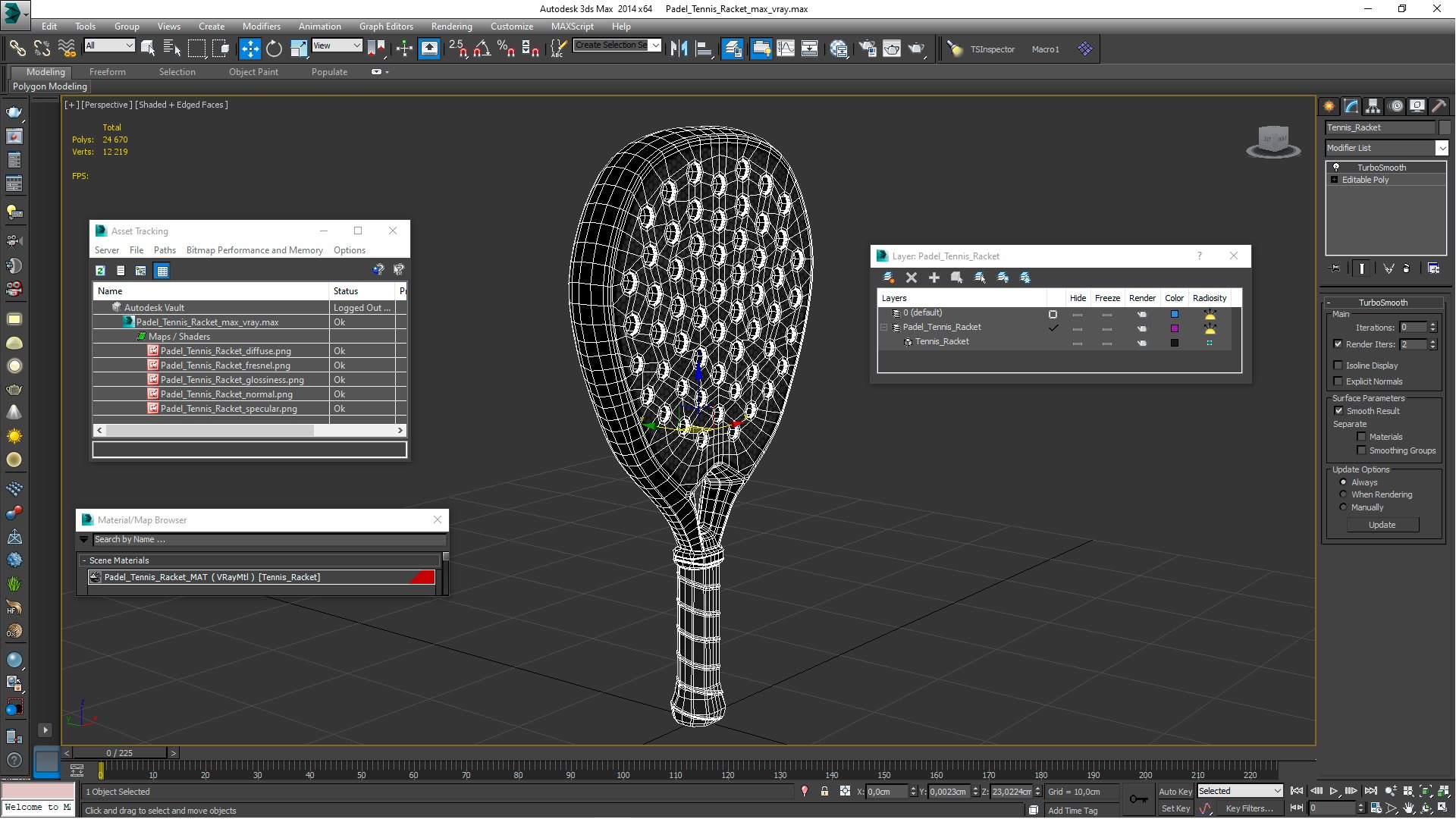 3D Model Padel Tennis Racket - TurboSquid 2234666