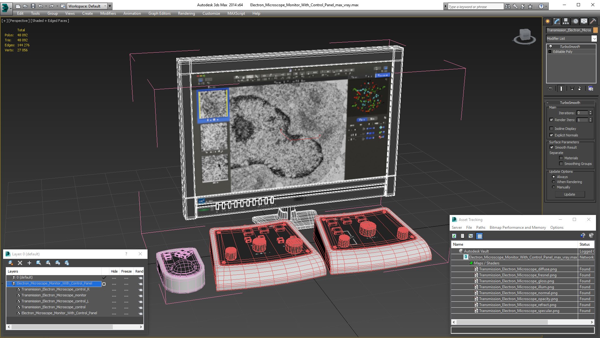 Electron Microscope Monitor With Control Panel 3D model - TurboSquid ...