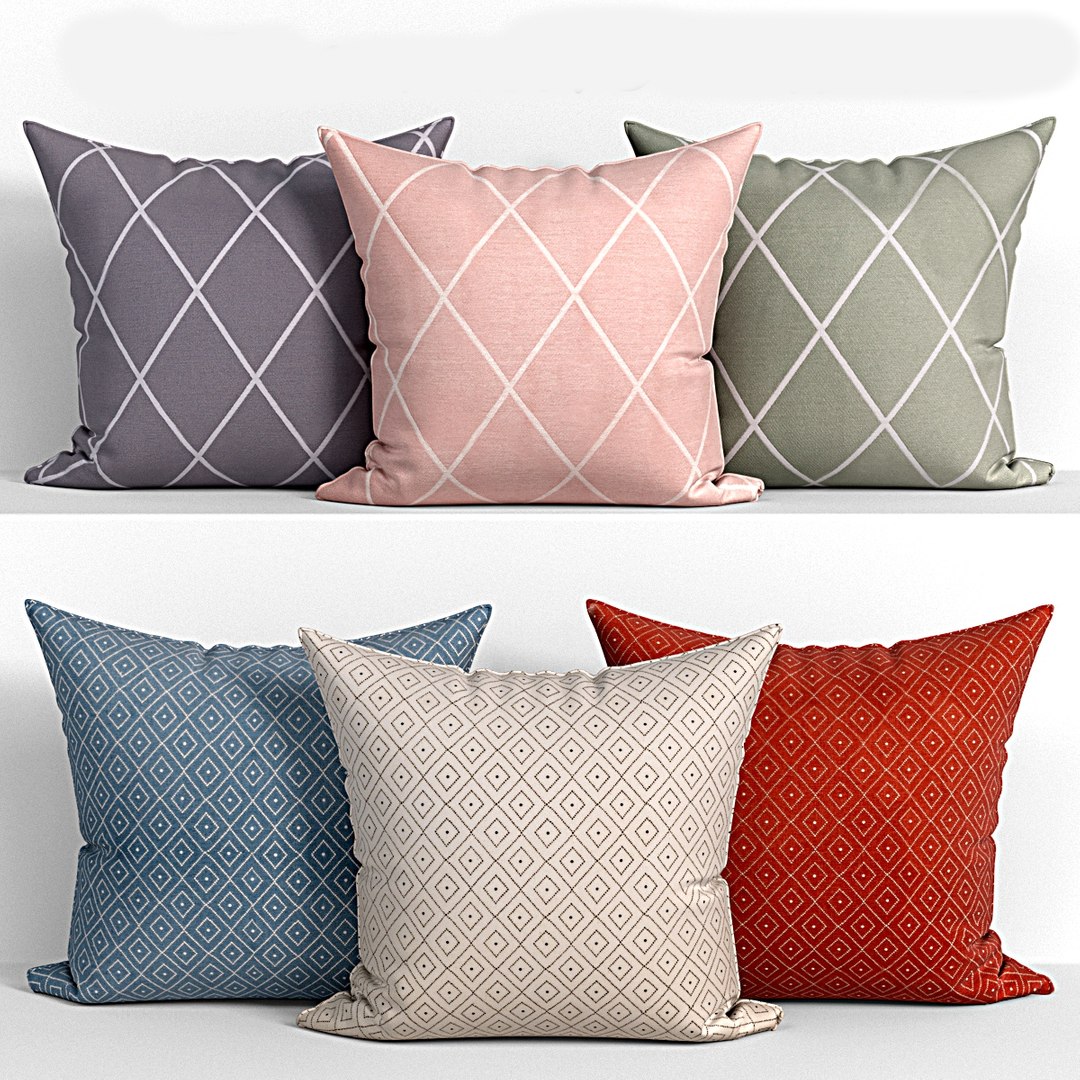3D Decorative Pillows Set 124 - TurboSquid 1935344