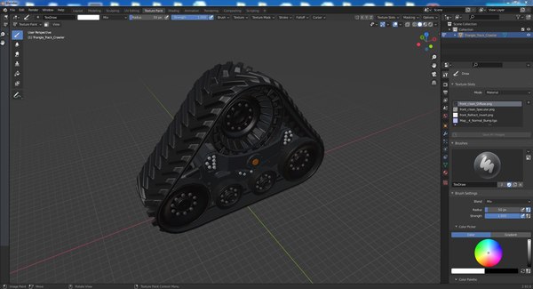 3D Triangle Track Crawler model - TurboSquid 1821797