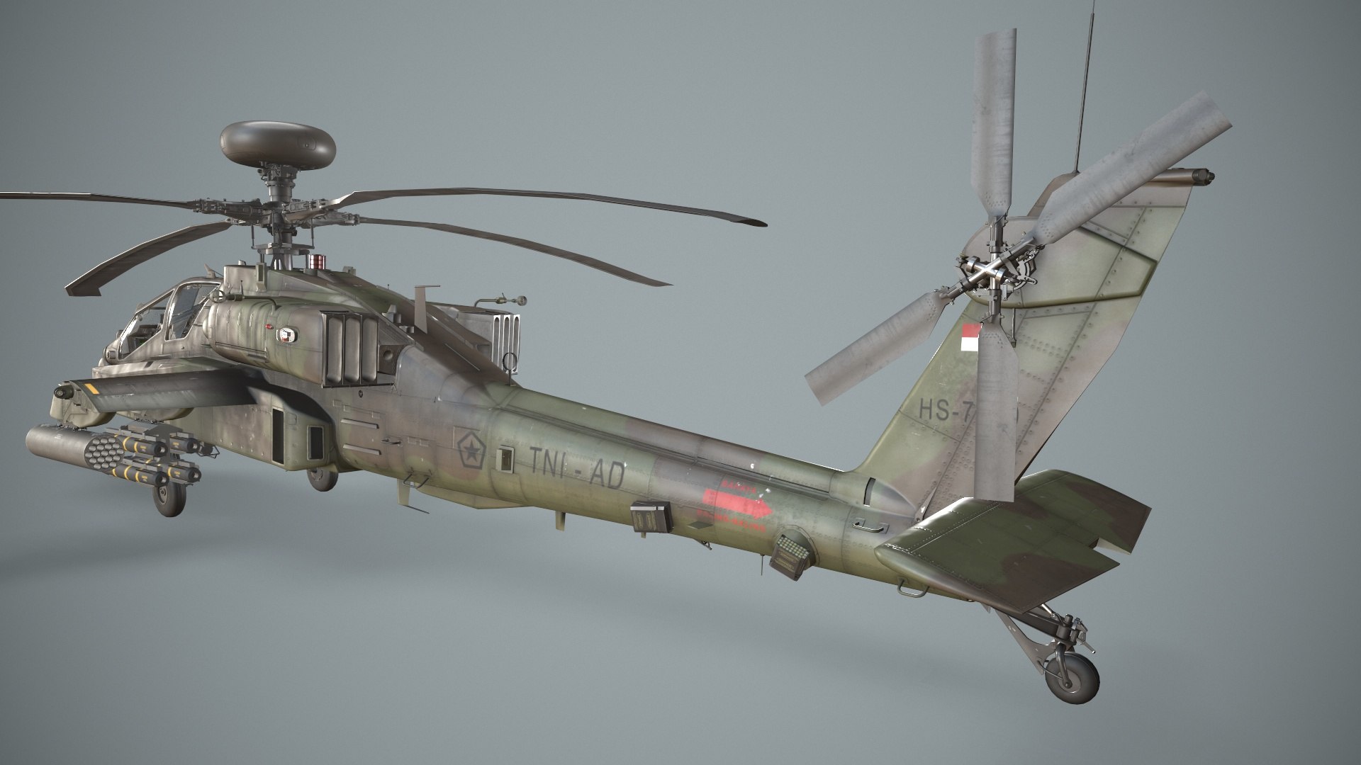 Apache AH-64E Guardian Indonesia Basic Animation 3D model - TurboSquid ...
