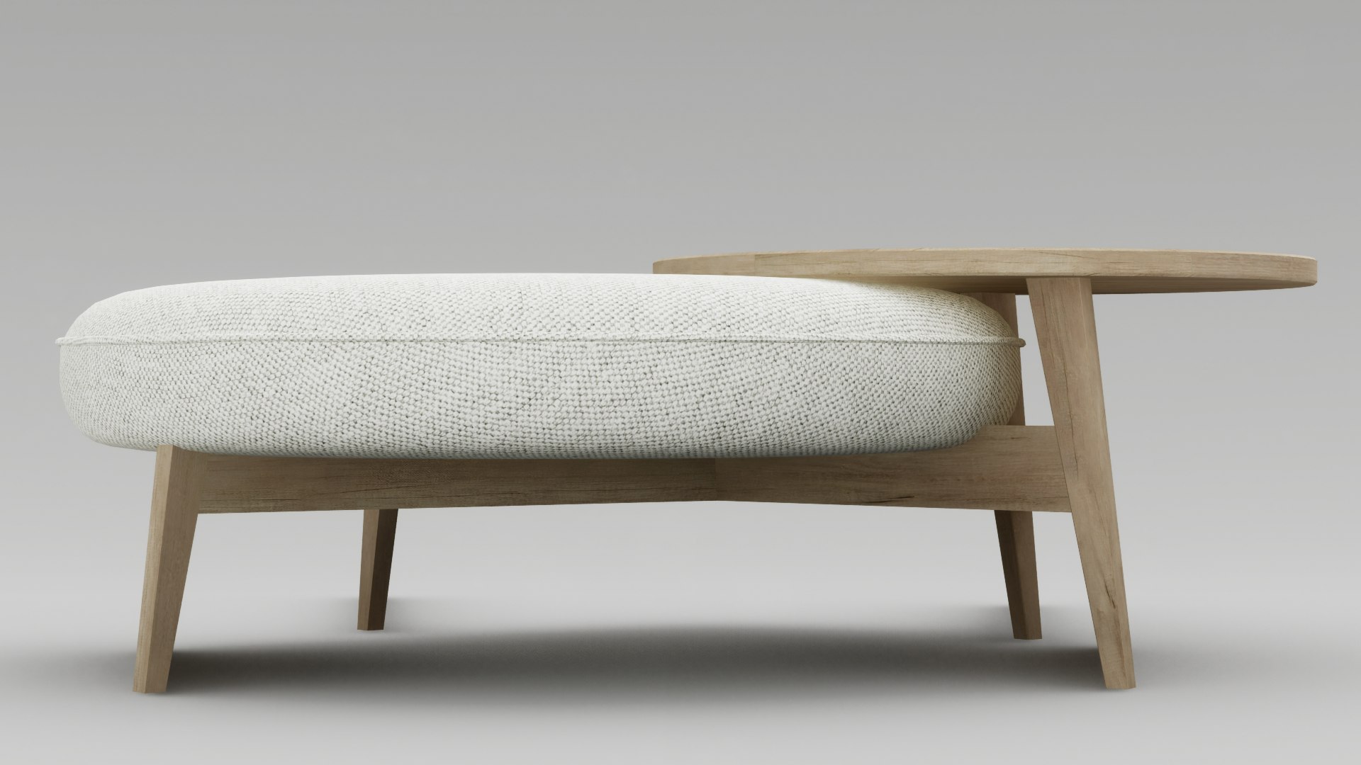 3D Round Coffee Table With Integrated Stool Model - TurboSquid 2267899