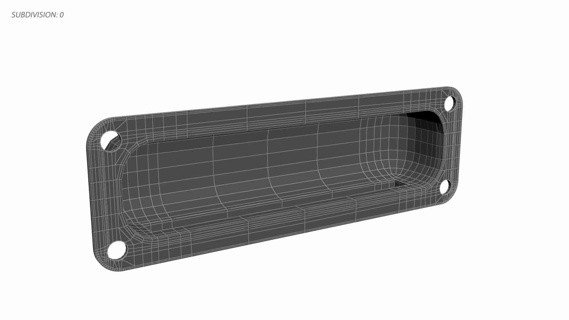 Recessed Metal Handle Model - TurboSquid 2229049