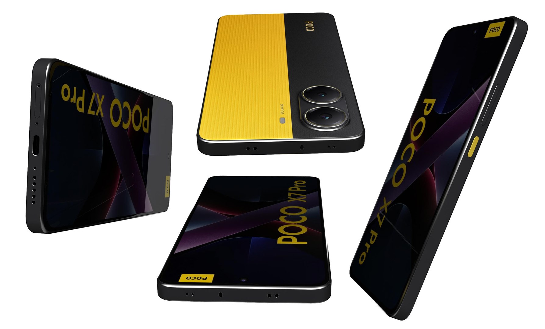 Xiaomi Poco X7 Pro 5G Yellow 3D - TurboSquid 2340613