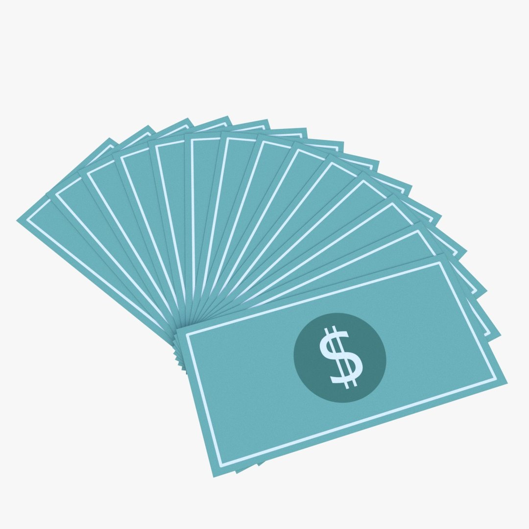 3D Model Cartoon Money - TurboSquid 1518792