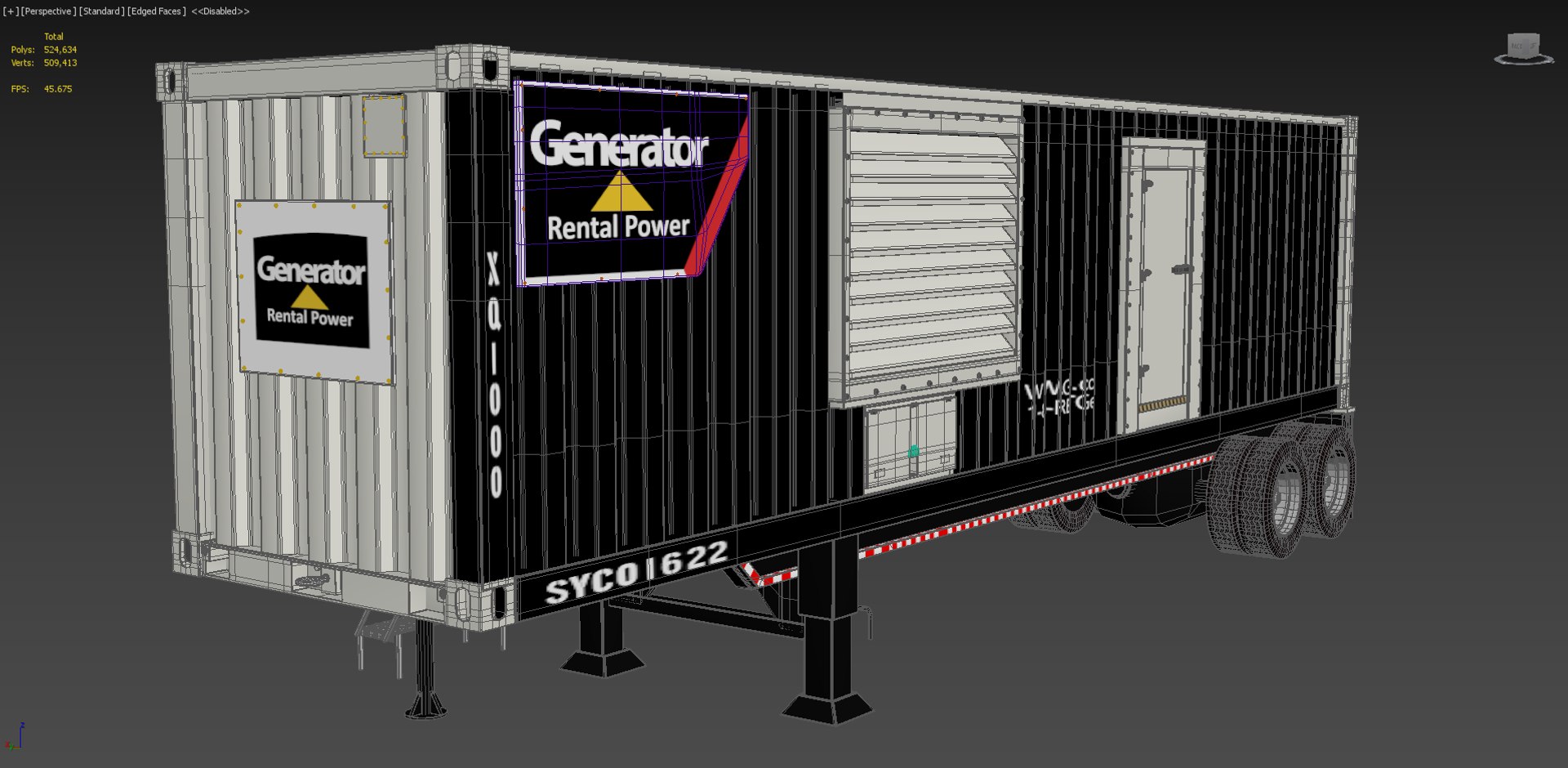 3D Model Mobile Generator Rental - TurboSquid 1636632
