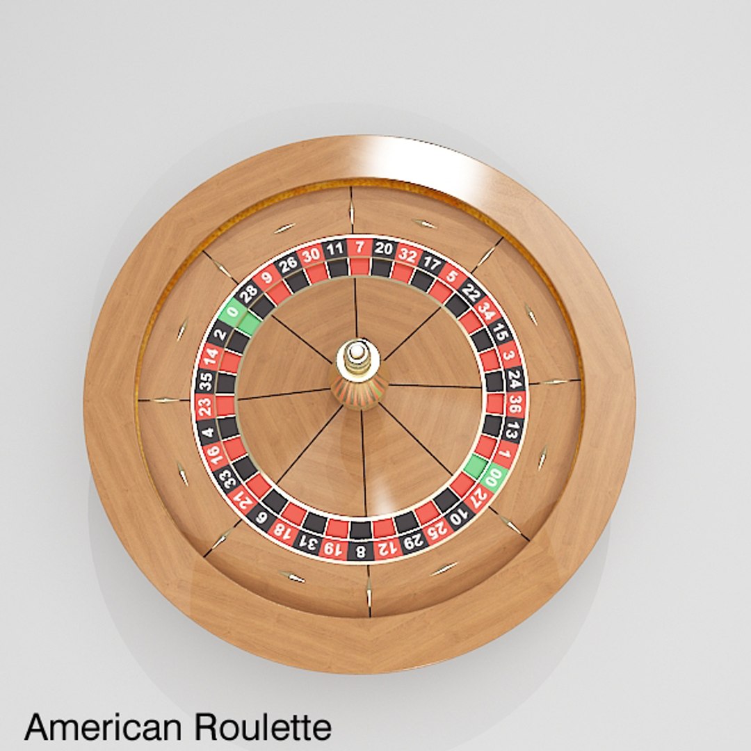 roulette wheel 2 american 3d model