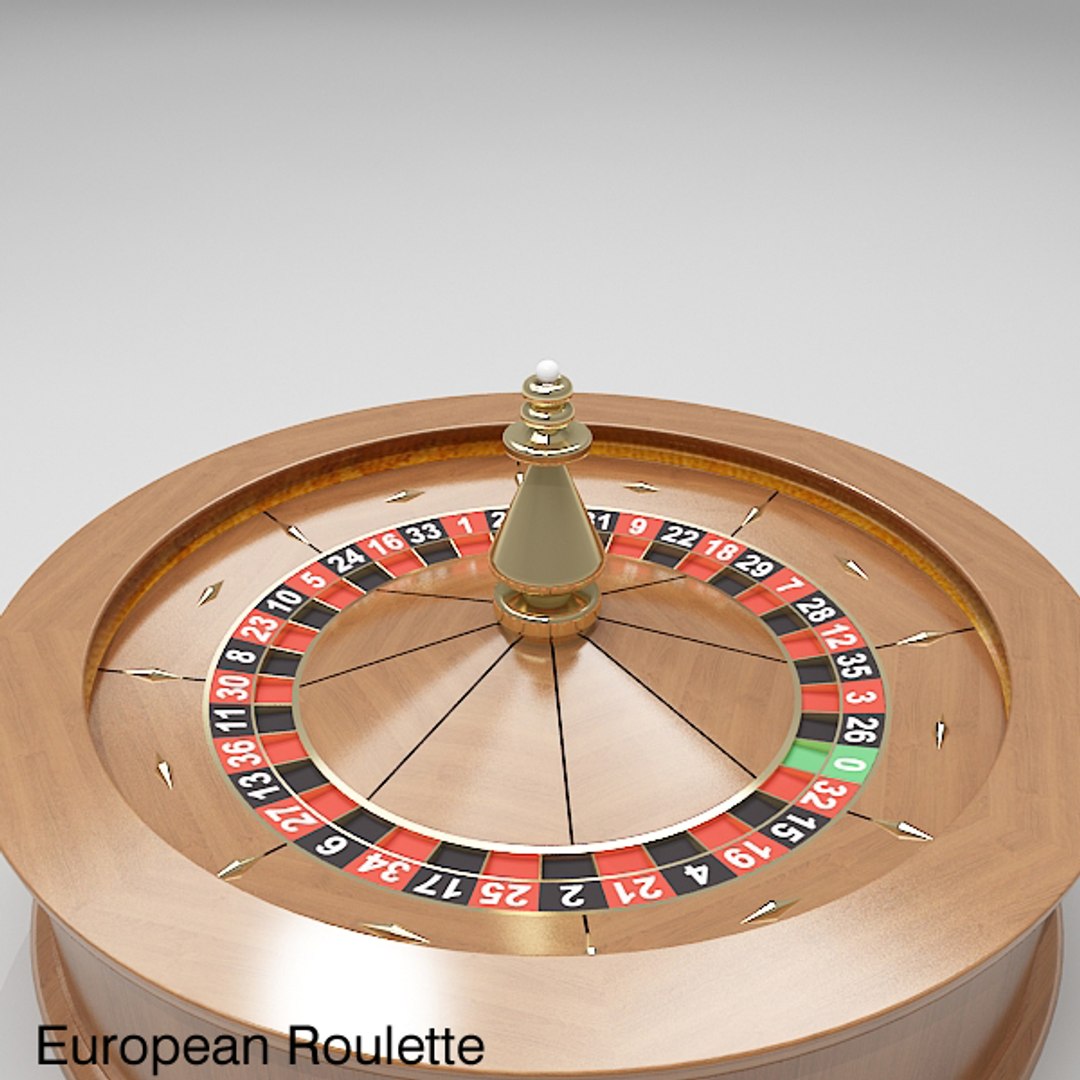 roulette wheel 2 american 3d model
