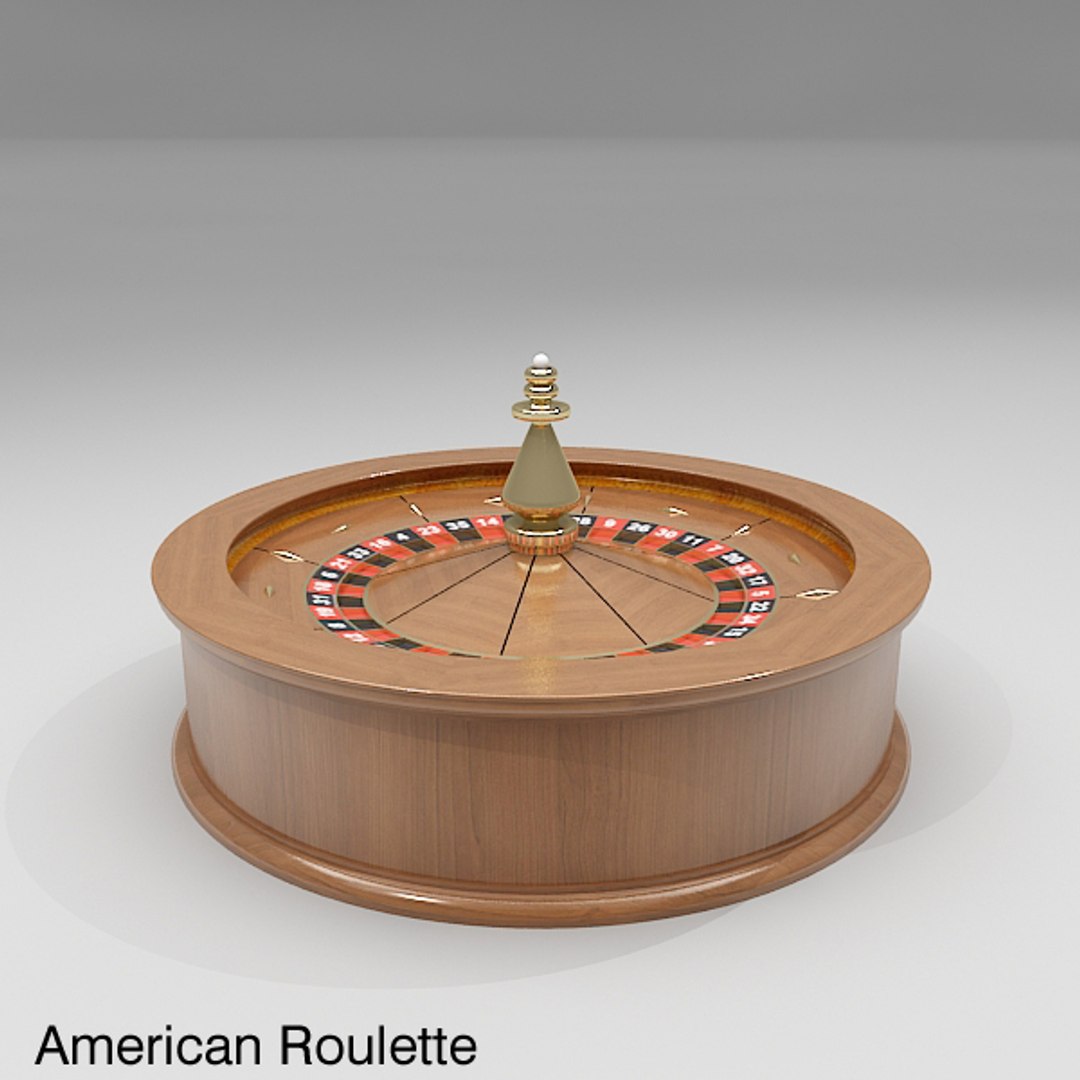 roulette wheel 2 american 3d model