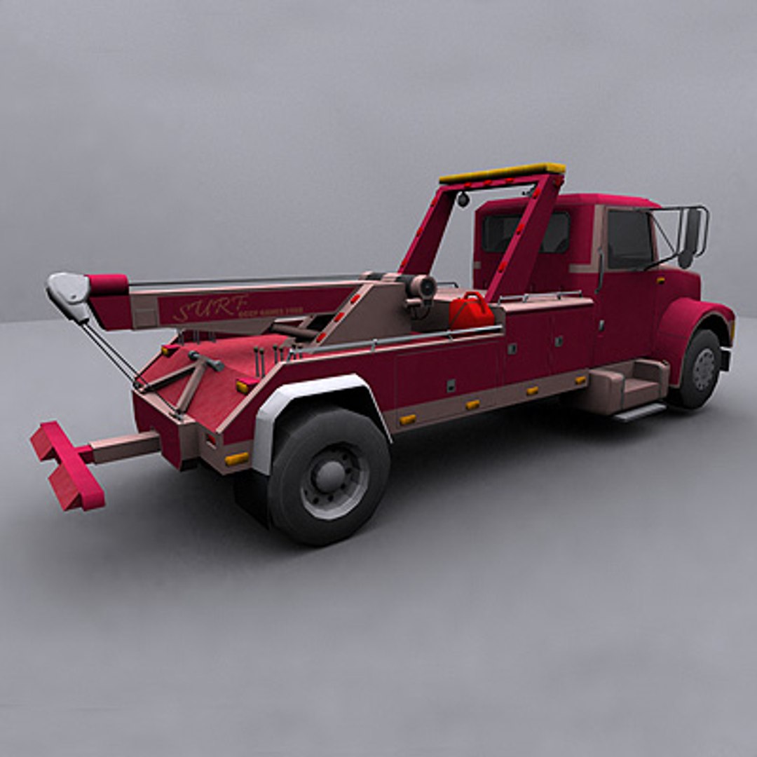 ready wrecker tow truck 3d model