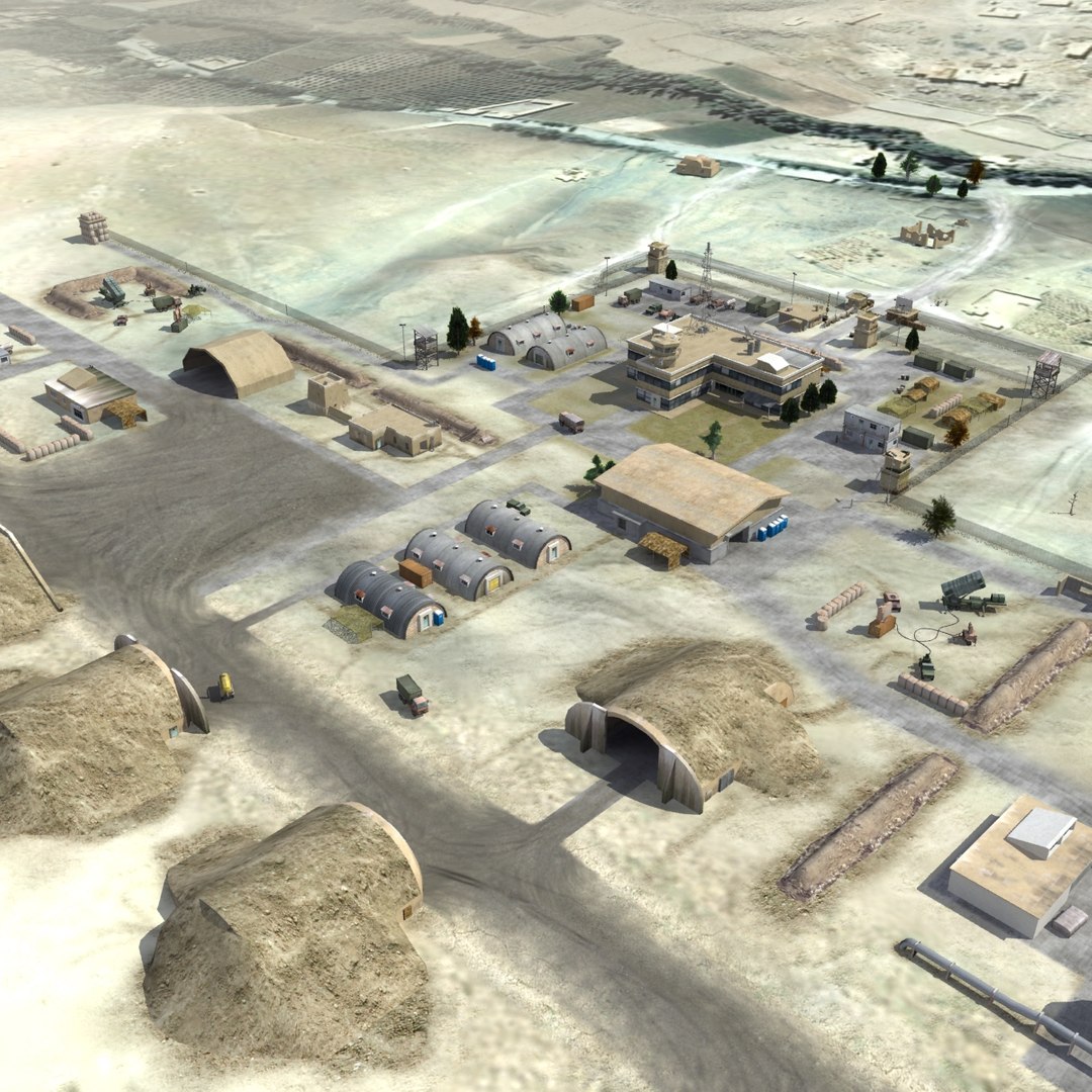 3d Model Military Airbase