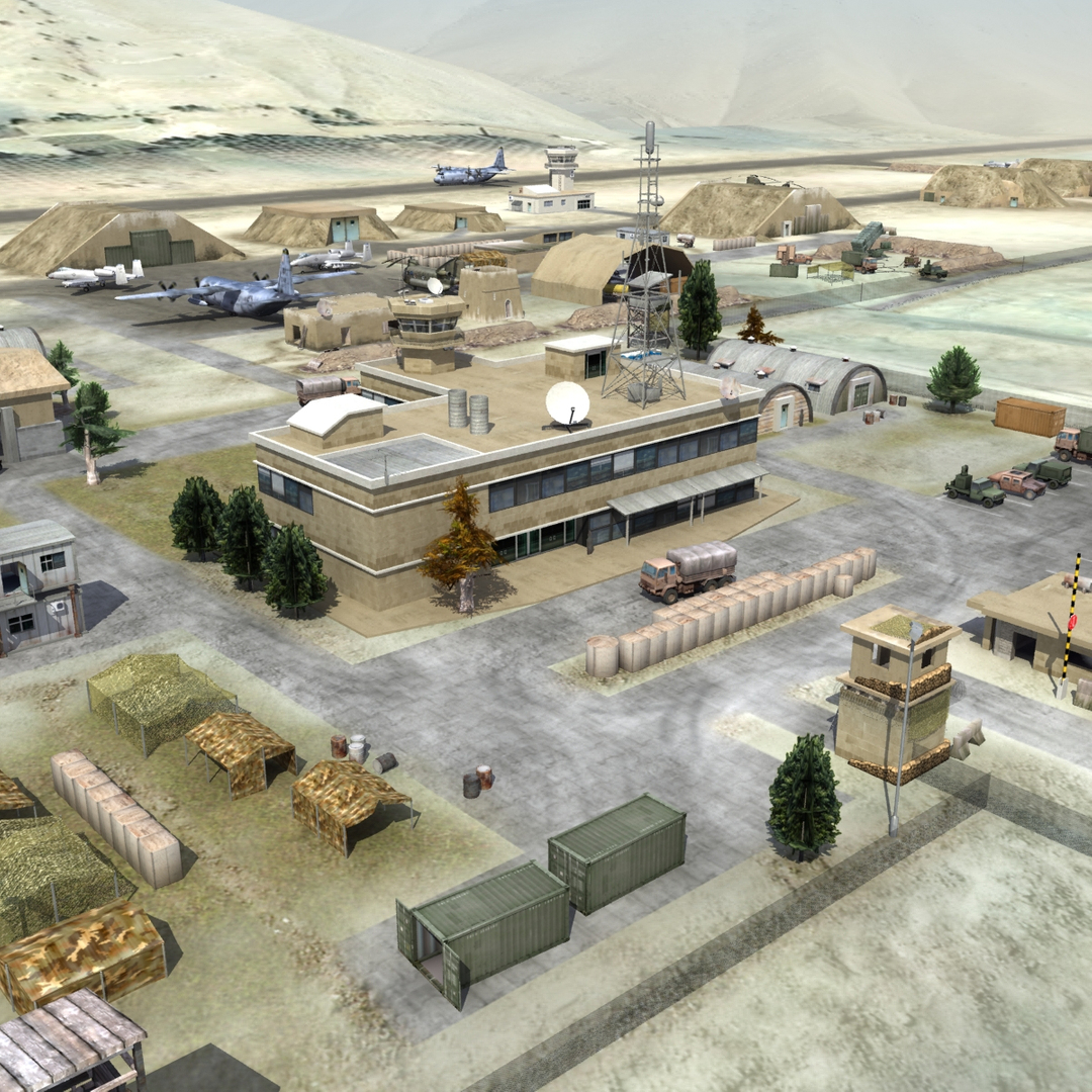 3d model military airbase