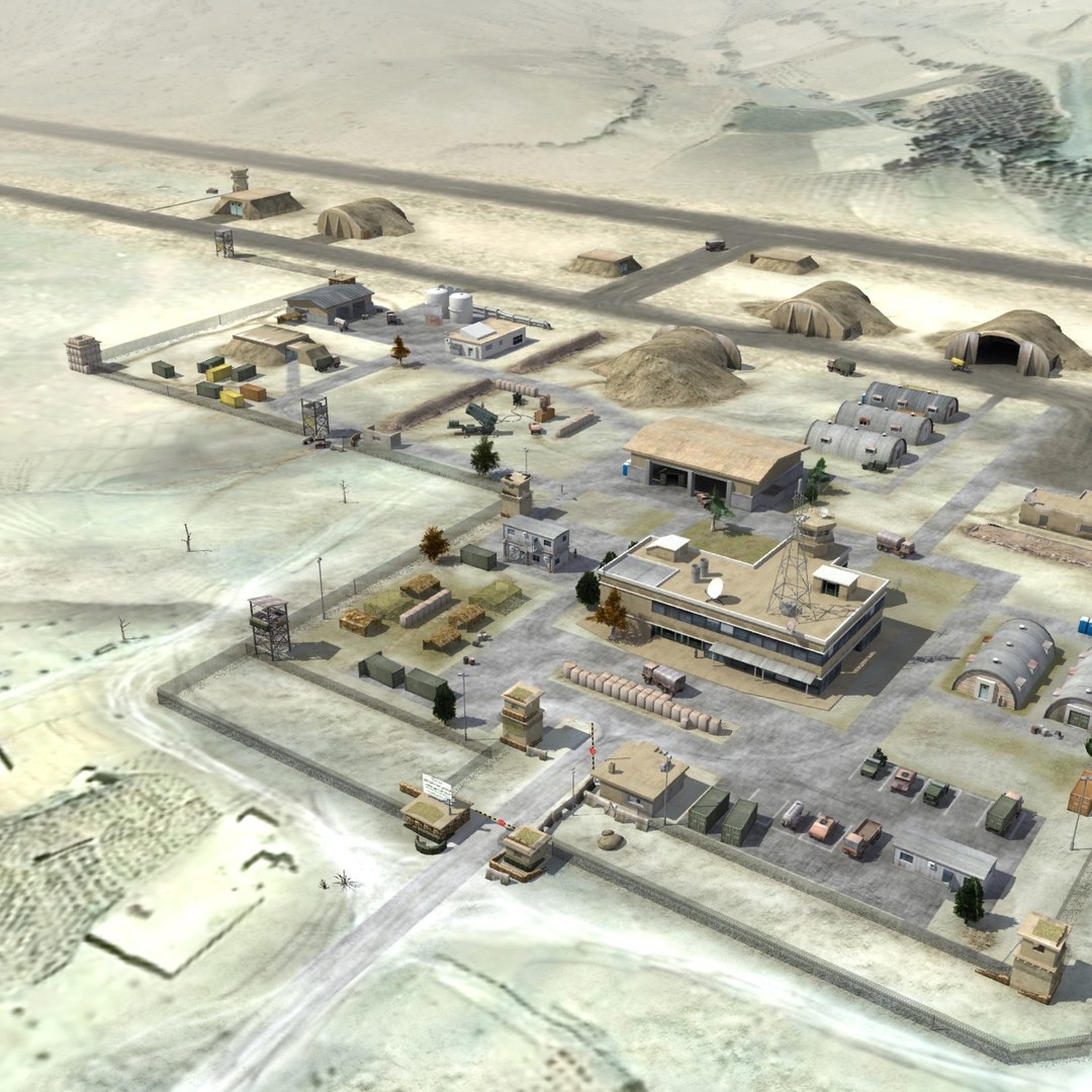 3d Model Military Airbase