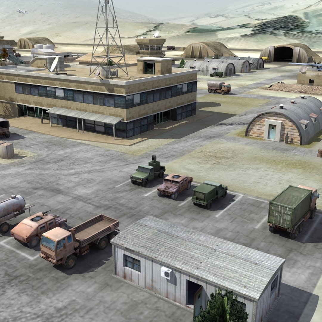 3d Model Military Airbase