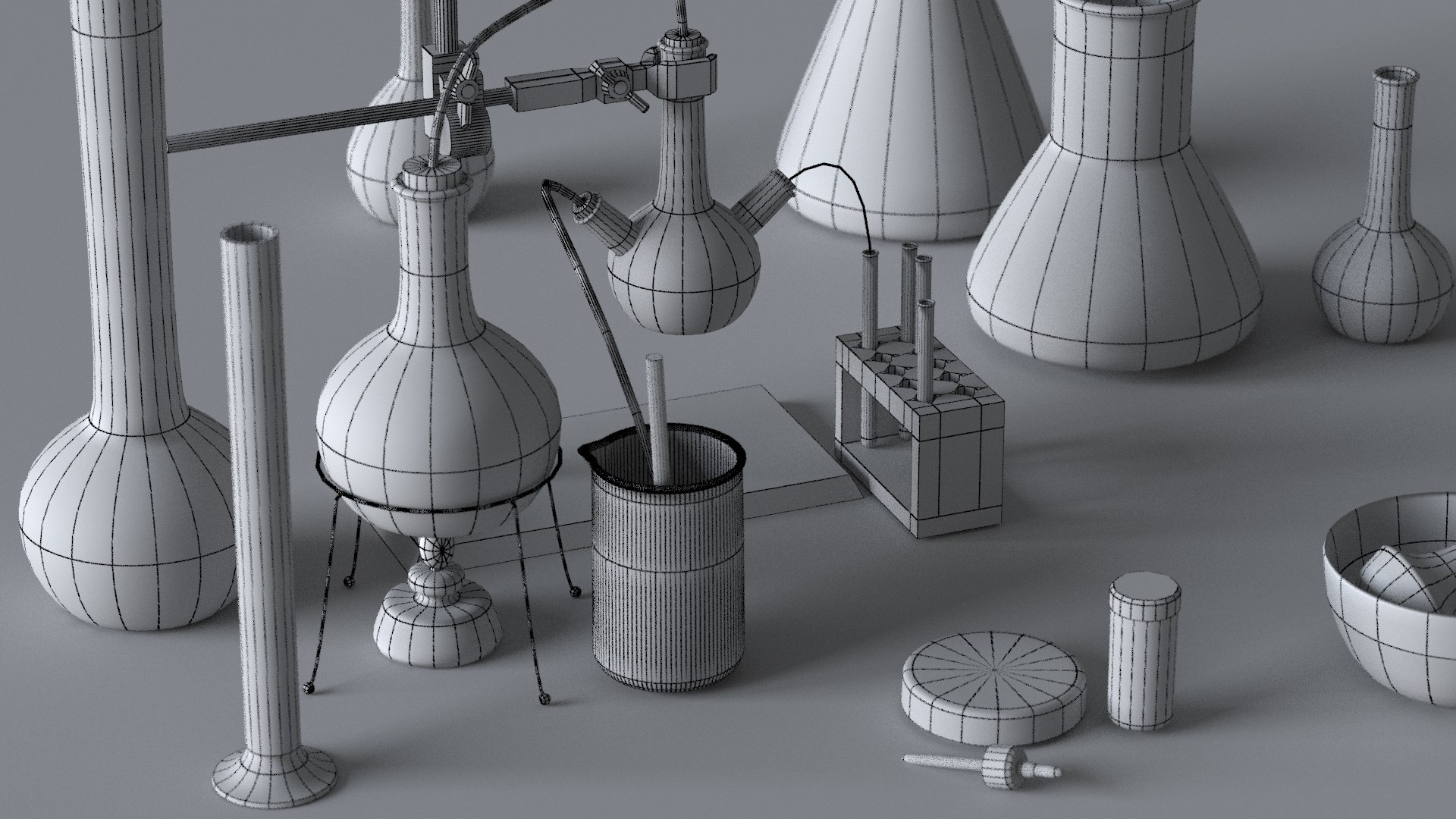 Lab Equipment Set Model - TurboSquid 1407254