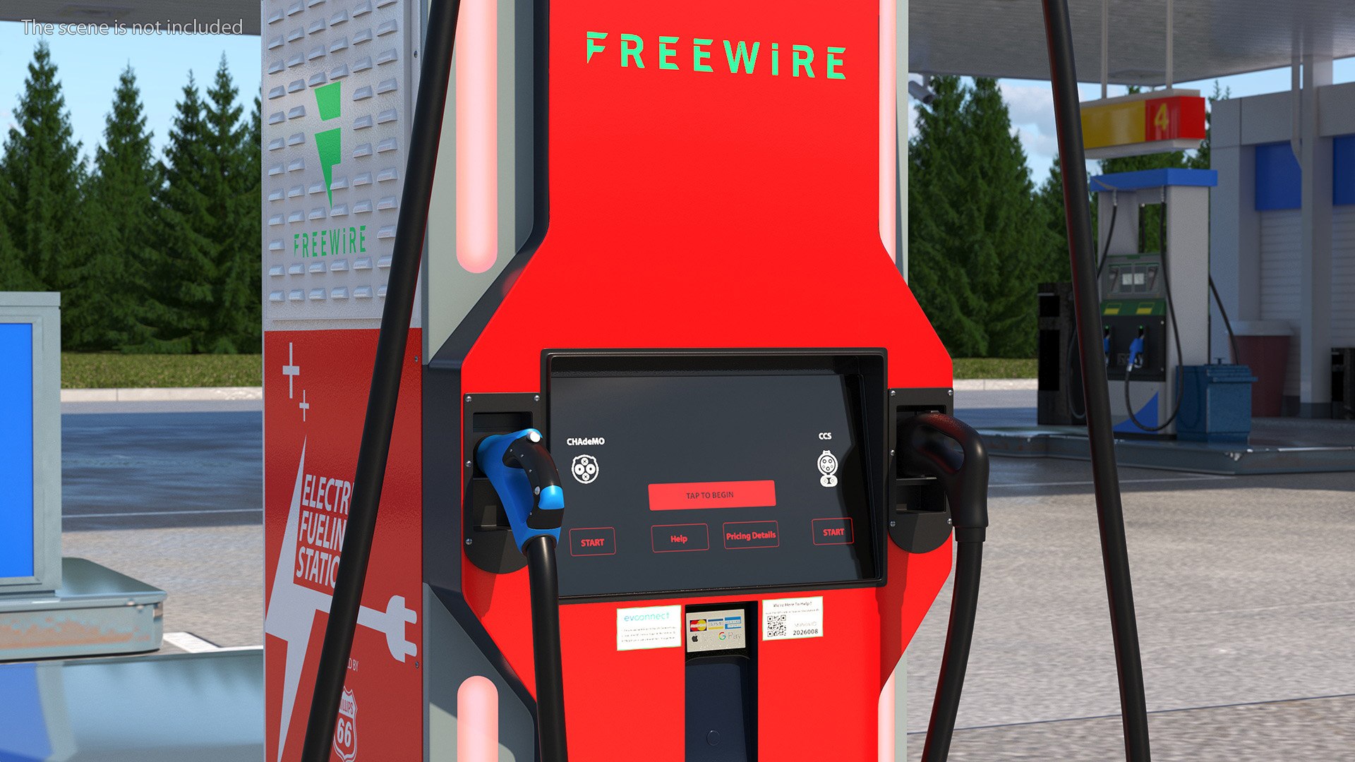 Freewire Ultrafast EV Boost Charger 200 Red Rigged 3D Model ...