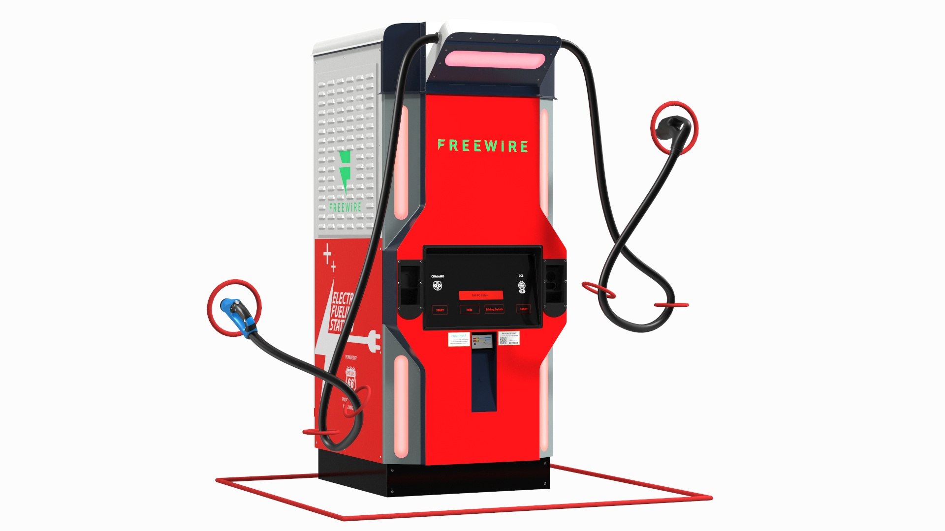 Freewire Ultrafast EV Boost Charger 200 Red Rigged 3D model ...