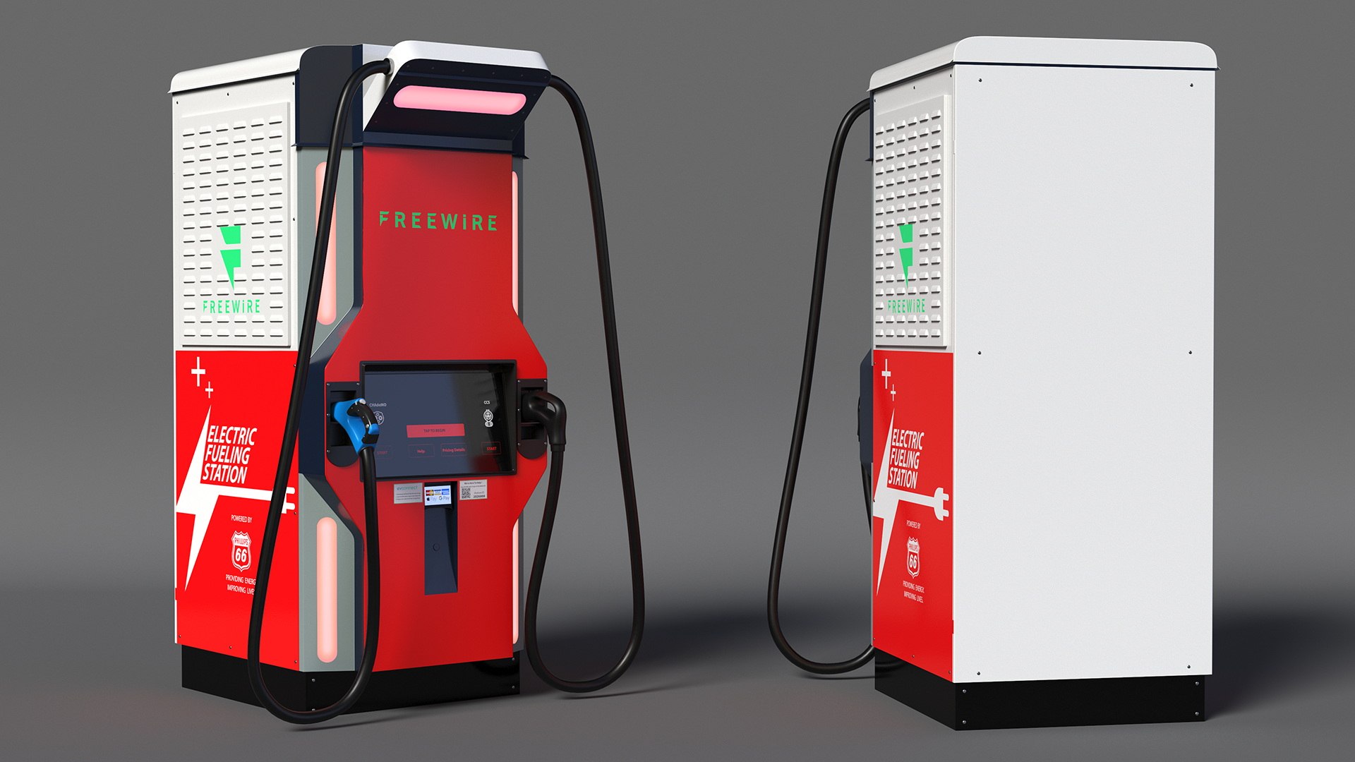 Freewire Ultrafast EV Boost Charger 200 Red Rigged 3D Model ...