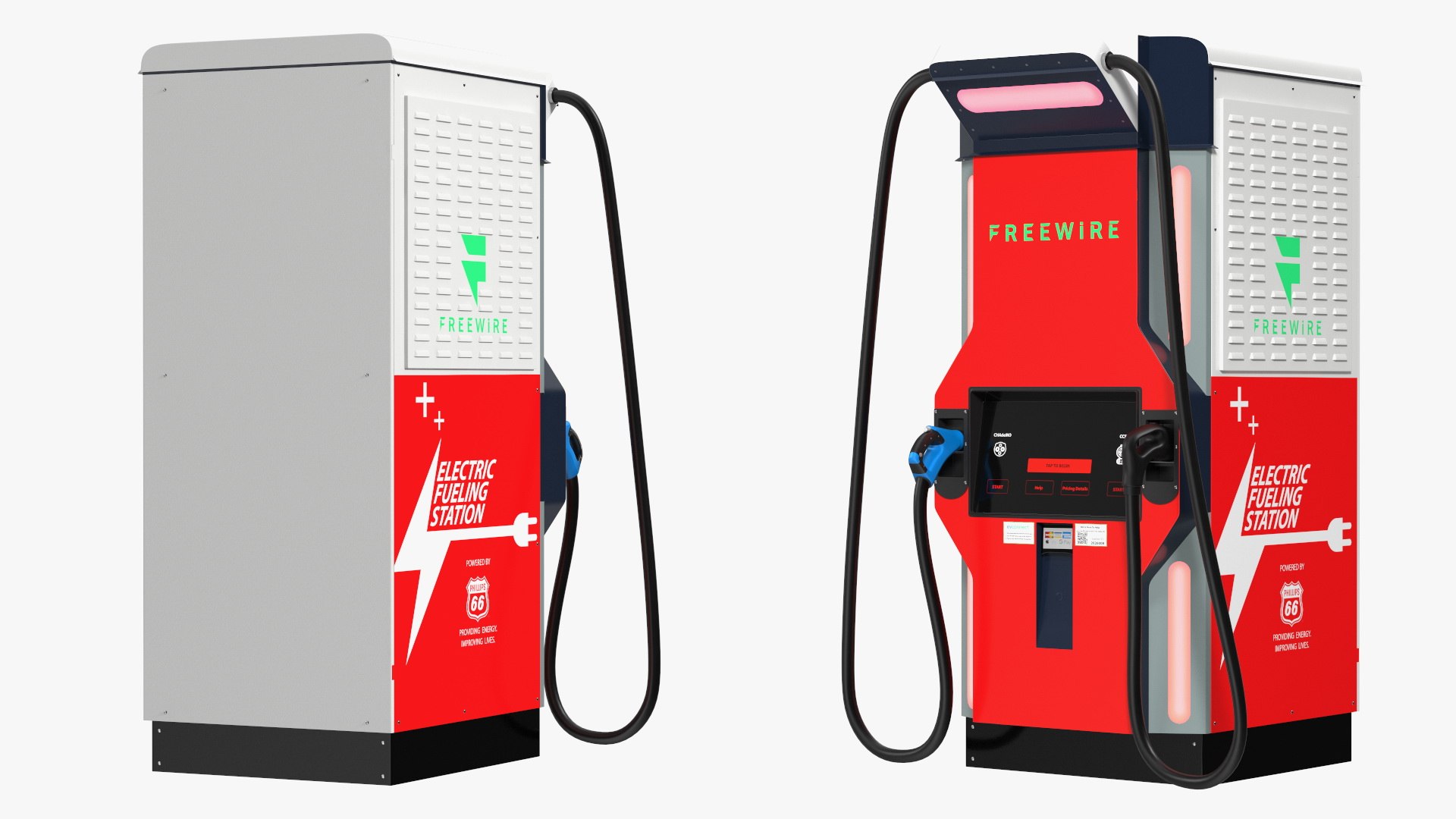 Freewire Ultrafast EV Boost Charger 200 Red Rigged 3D Model ...