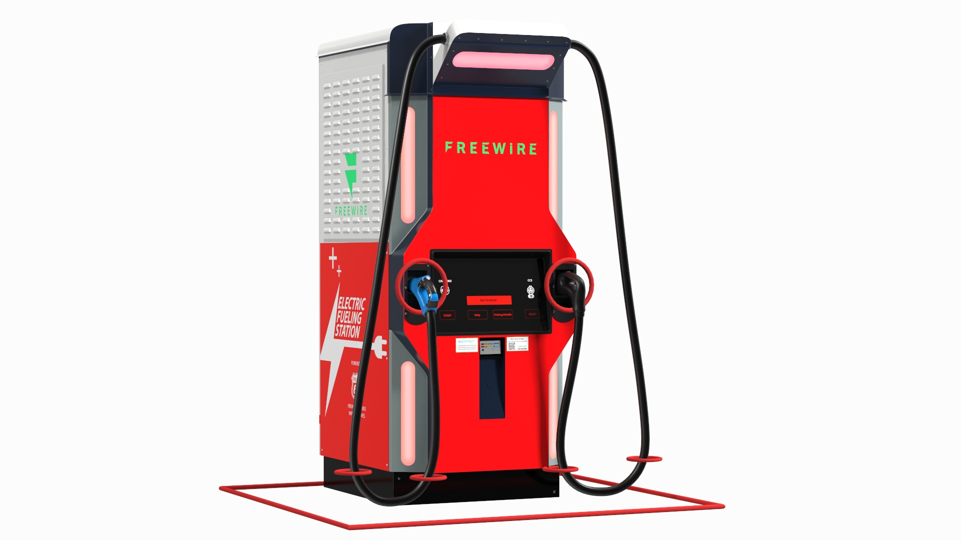 Freewire Ultrafast EV Boost Charger 200 Red Rigged 3D Model ...