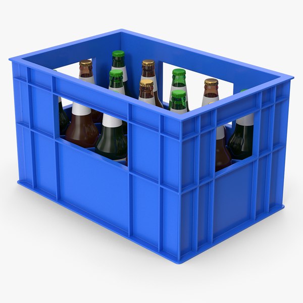 Plastic Crate With Beer Bottles Modelo 3D - TurboSquid 2019179