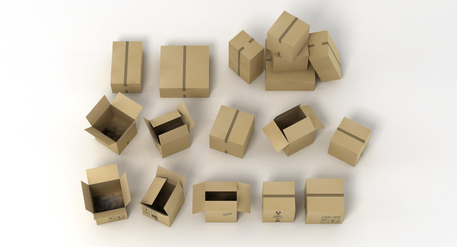 3d model moving boxes