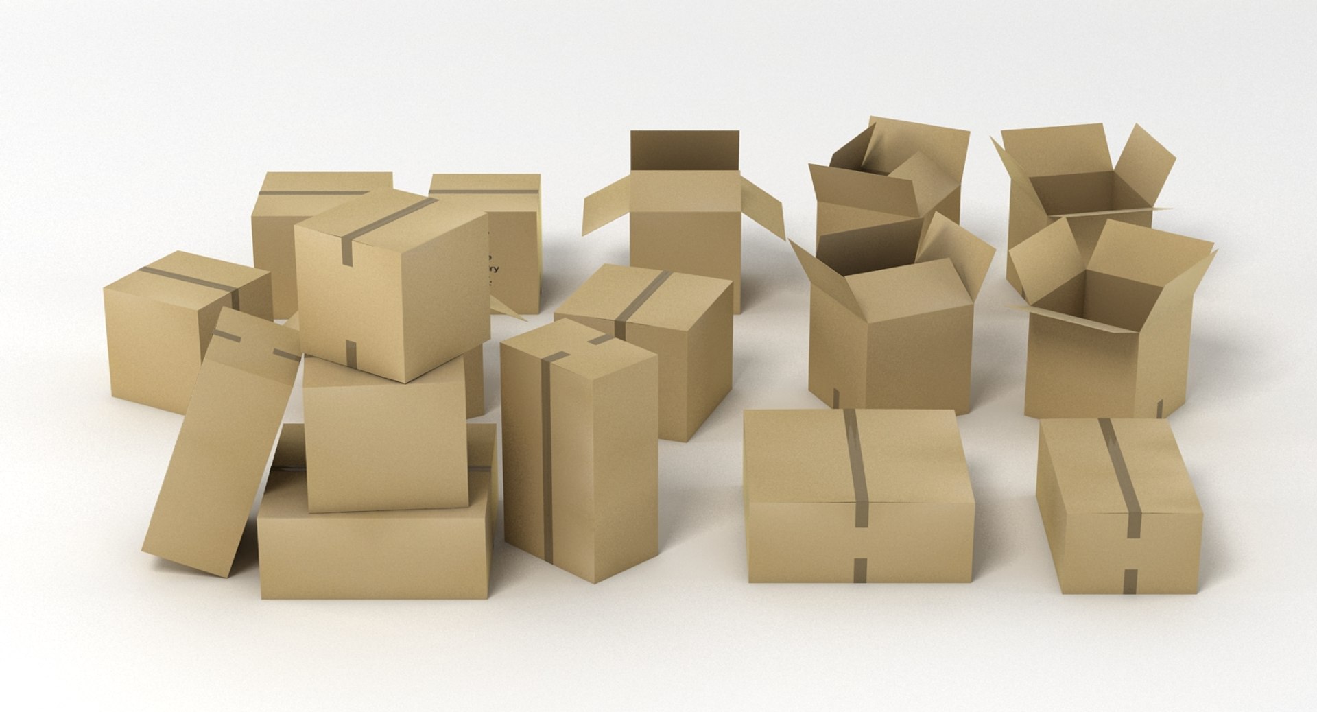 3d model moving boxes