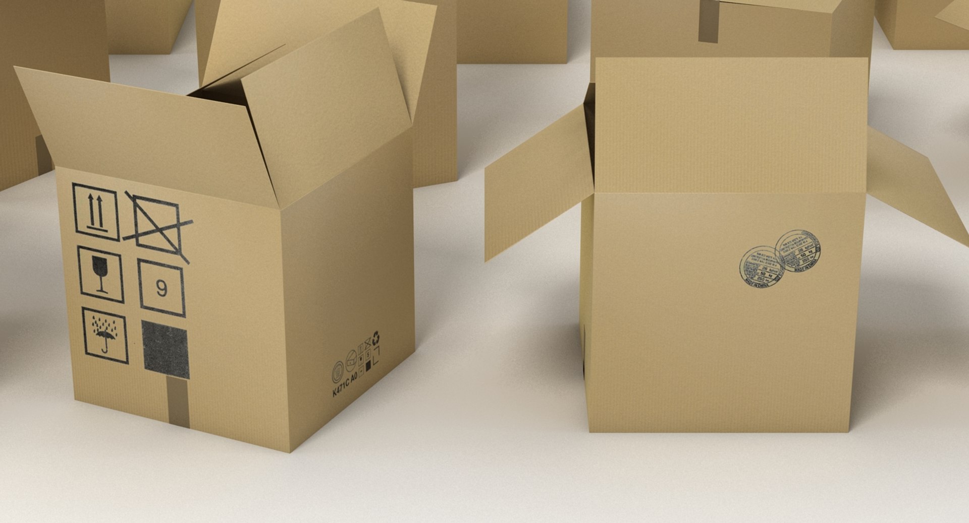 3d model moving boxes