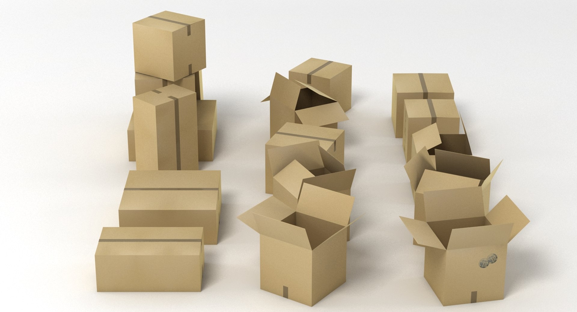 3d model moving boxes