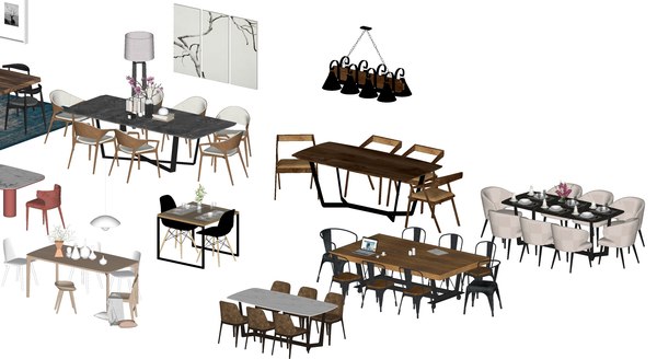 3D model Dinner Table Collection model - TurboSquid 2040434