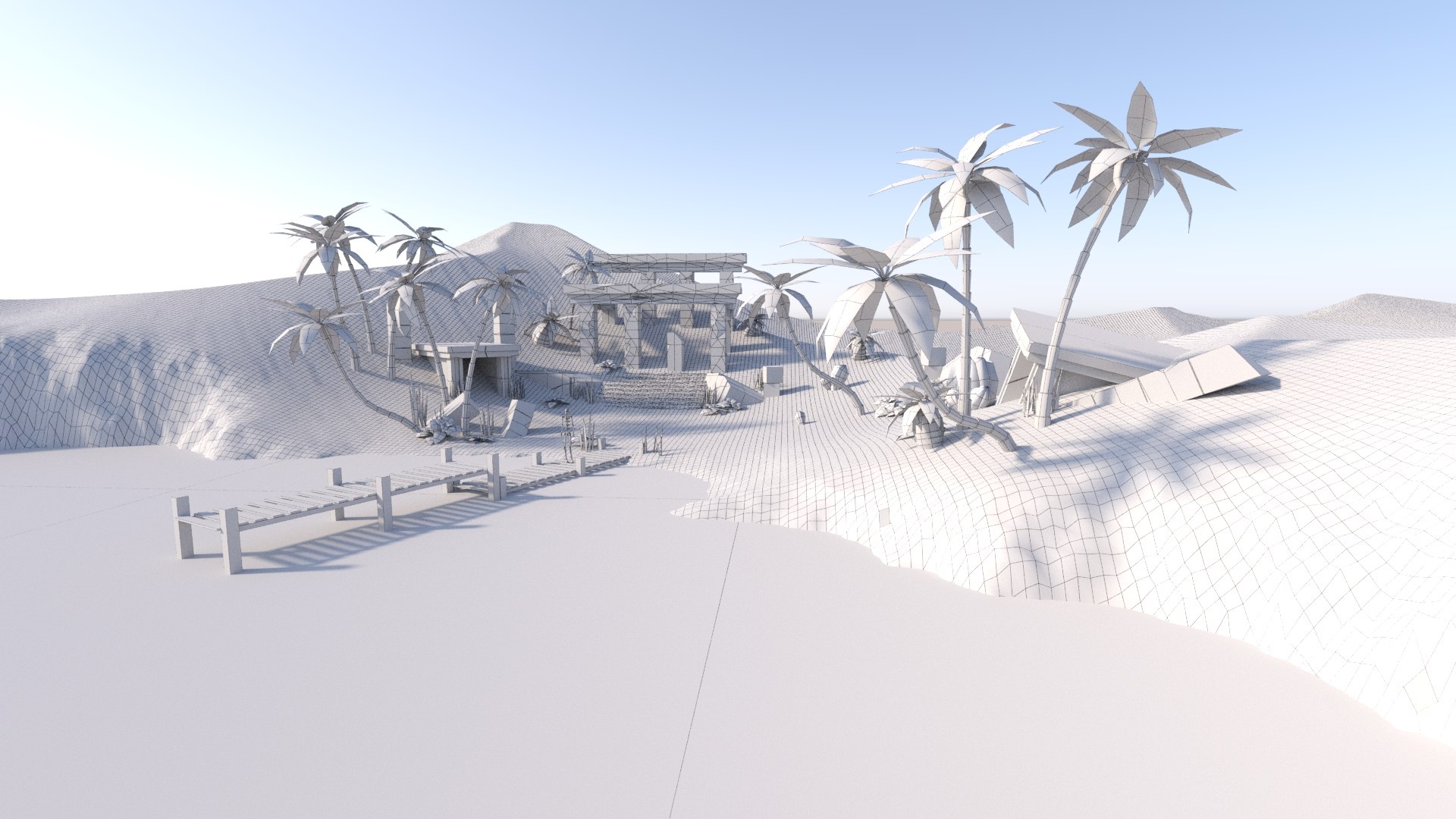 An Oasis in the Desert 3D model - TurboSquid 1909184