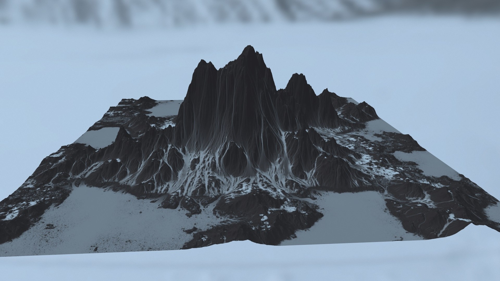 3d Model Snow Mountain 1