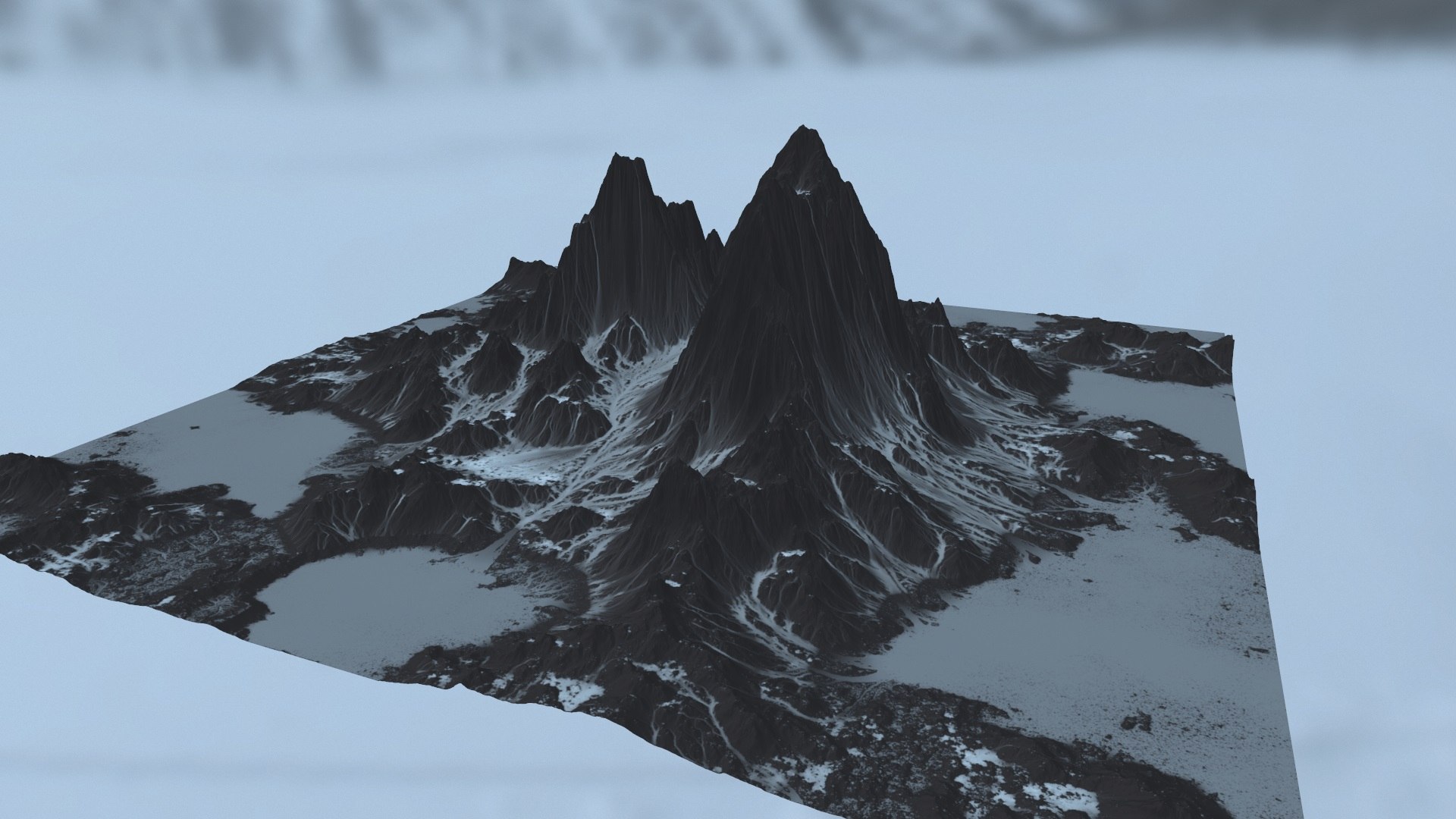 3d Model Snow Mountain 1