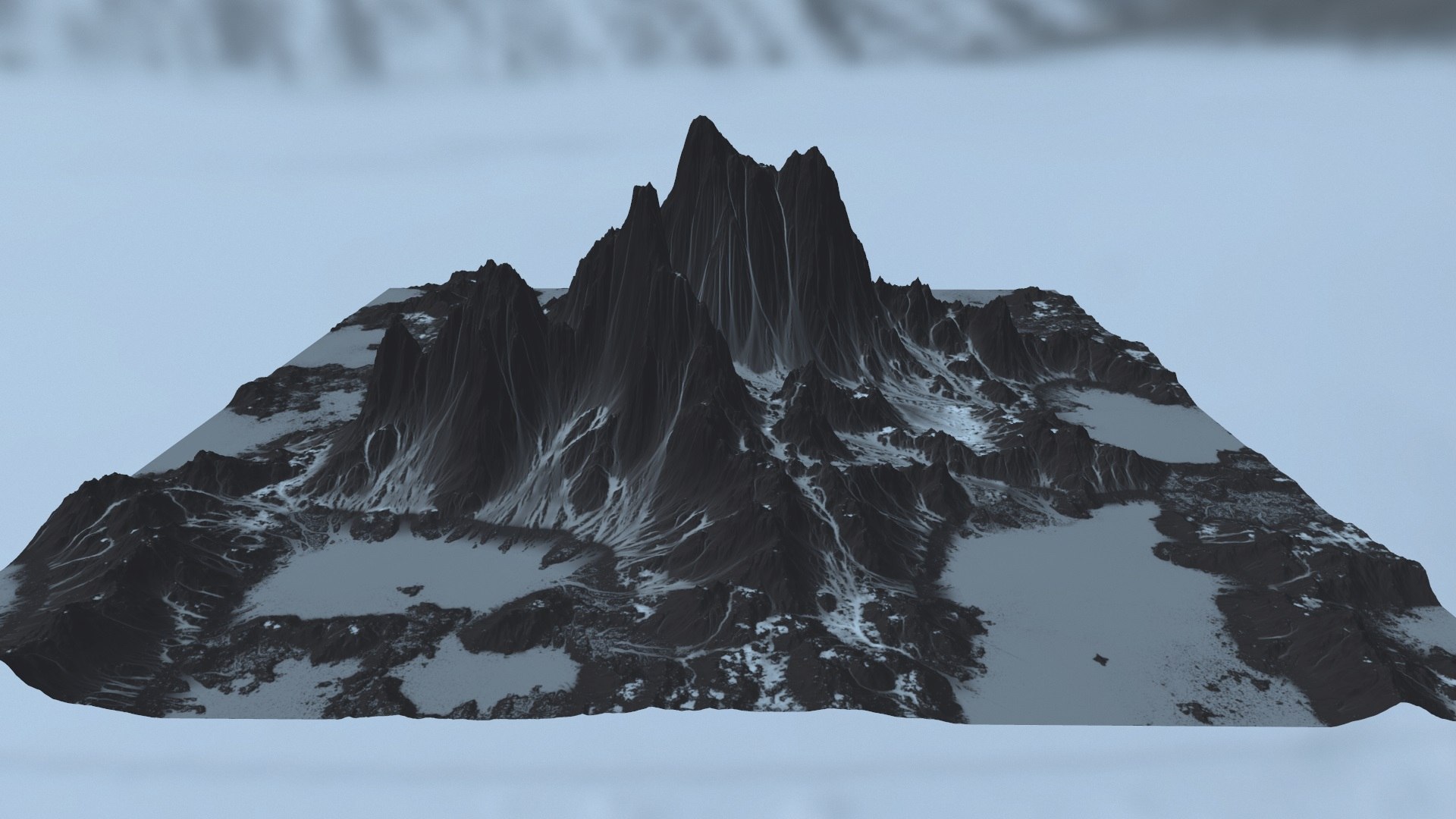 3d Model Snow Mountain 1
