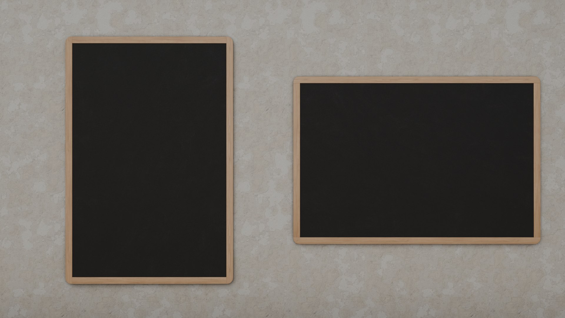 3D Customizable Wall-Mounted Blackboard - Rectangular Round Edge ...