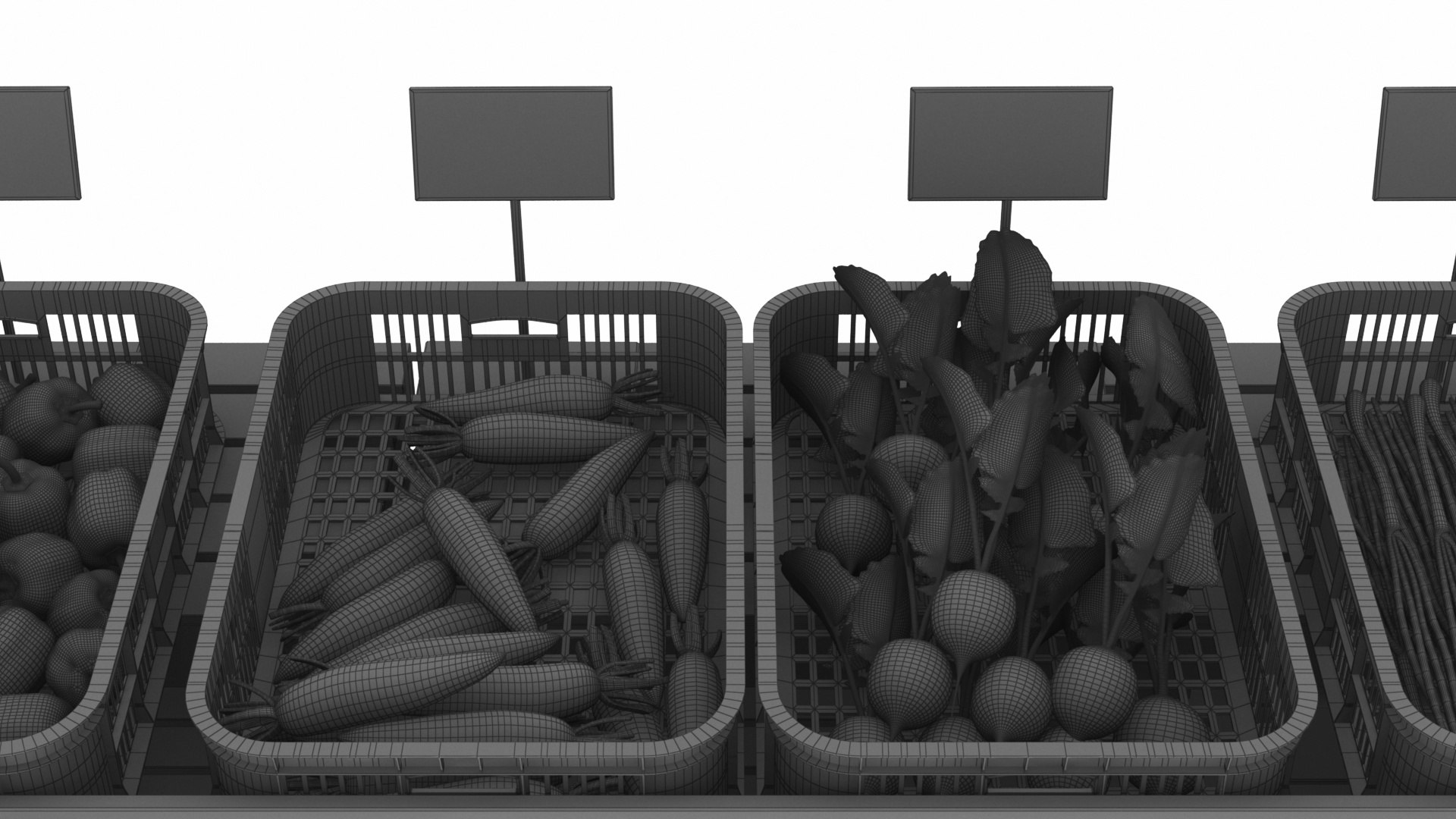 Green grocer food stand 3D - TurboSquid 1559433