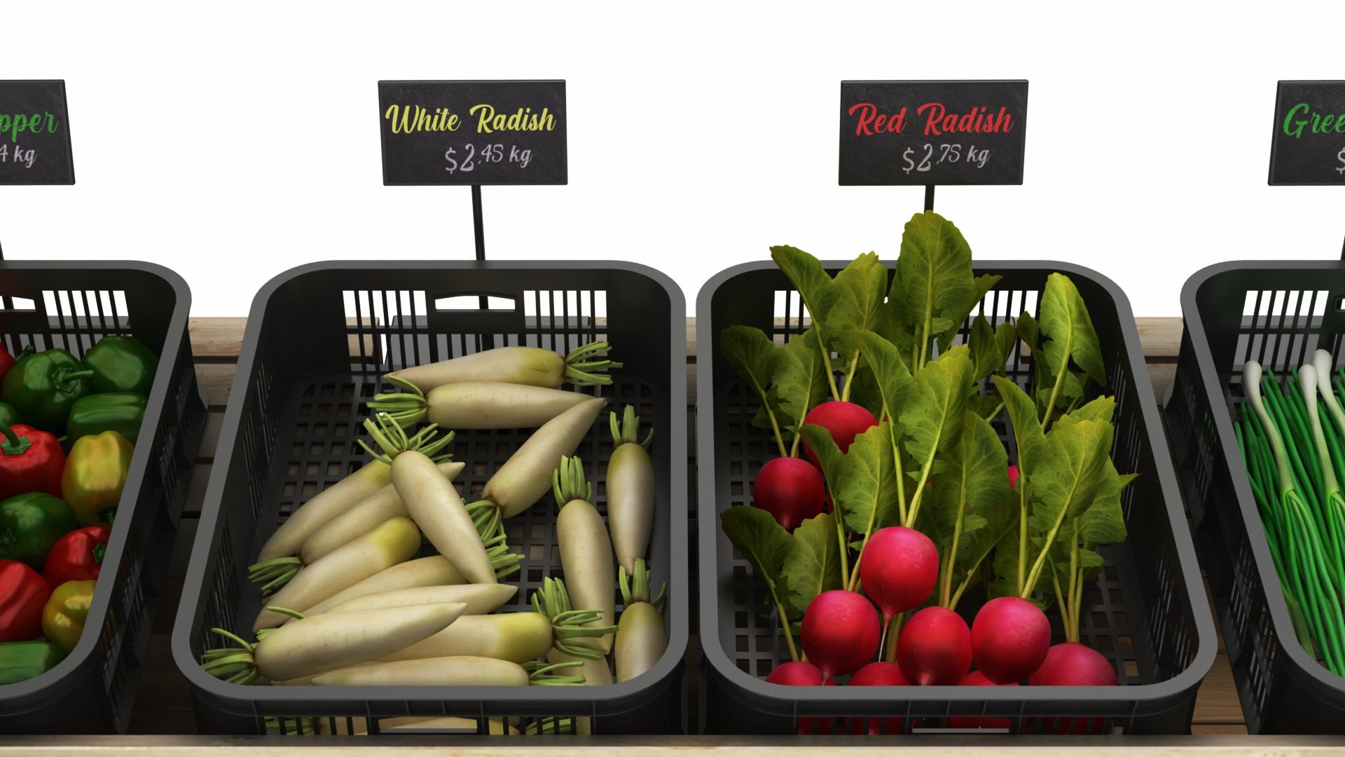 Green grocer food stand 3D - TurboSquid 1559433