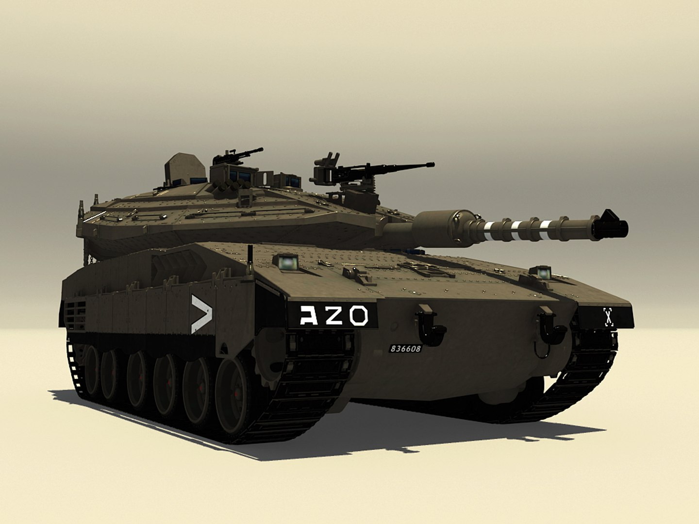 3d Merkava Mk Iv Battle Tank Model