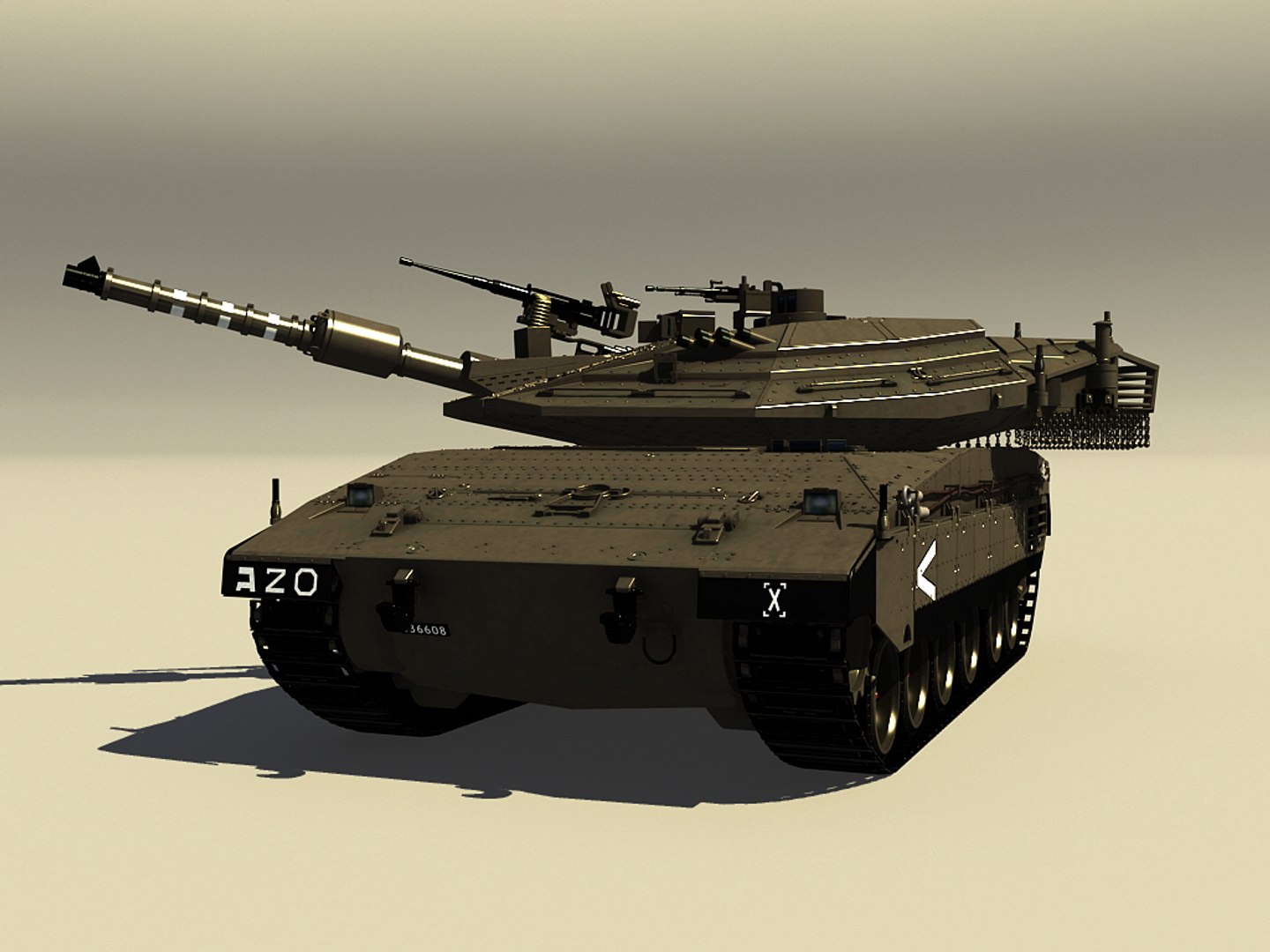 3d Merkava Mk Iv Battle Tank Model