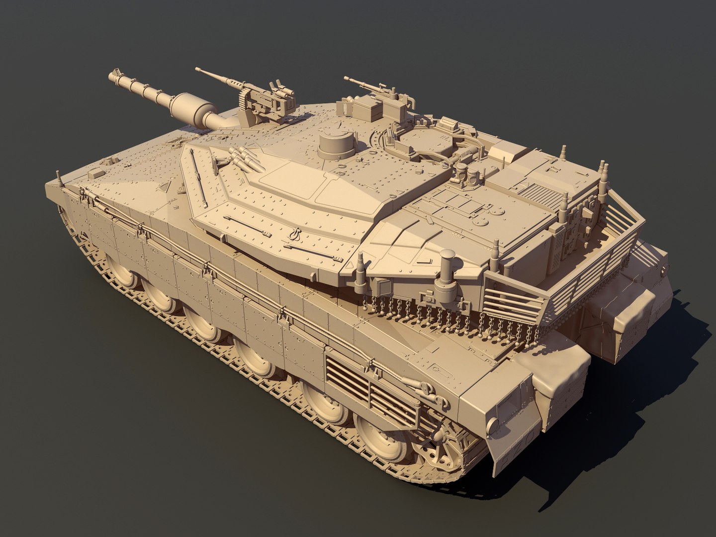 3d Merkava Mk Iv Battle Tank Model