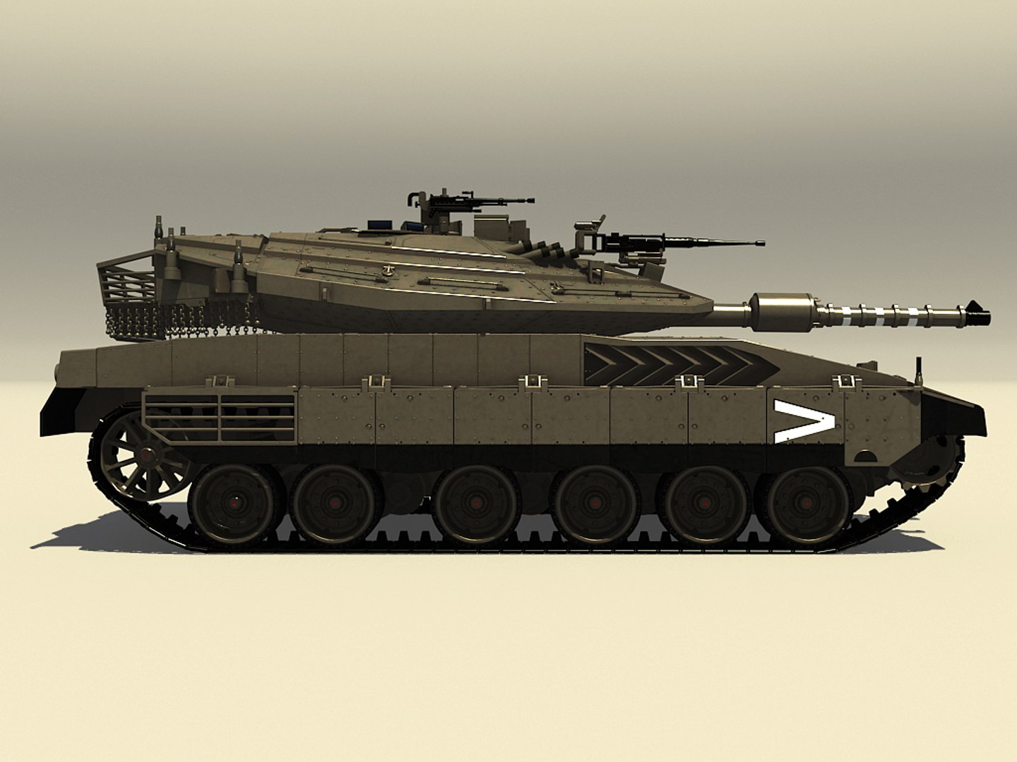 3d Merkava Mk Iv Battle Tank Model